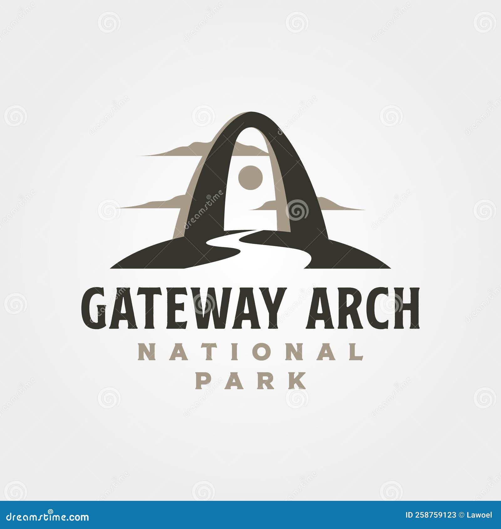 Gateway Arch Logo Vector Illustration Design, Us National Park Logo ...