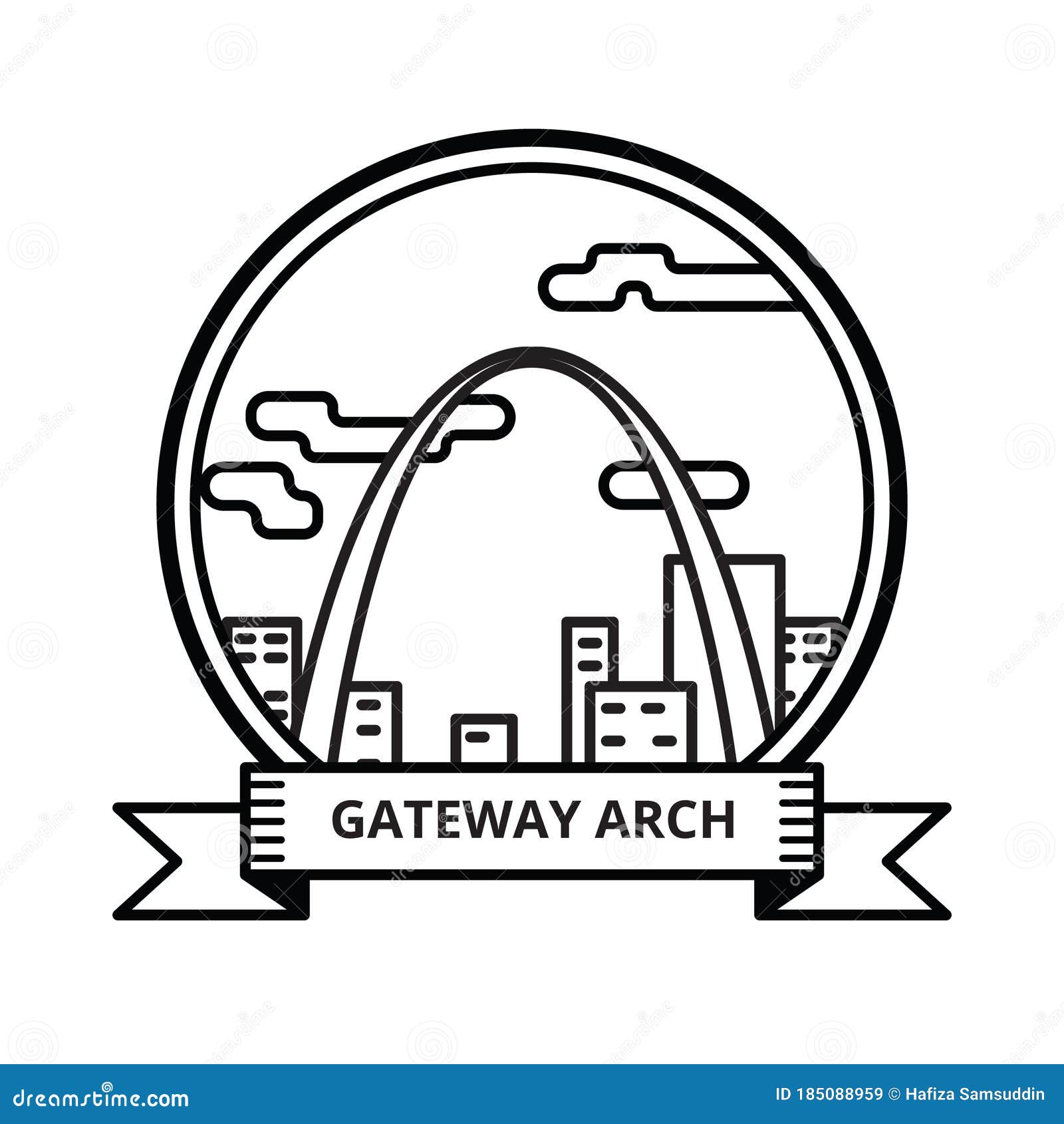 Gateway Arch. Vector Illustration Decorative Design Stock Vector ...