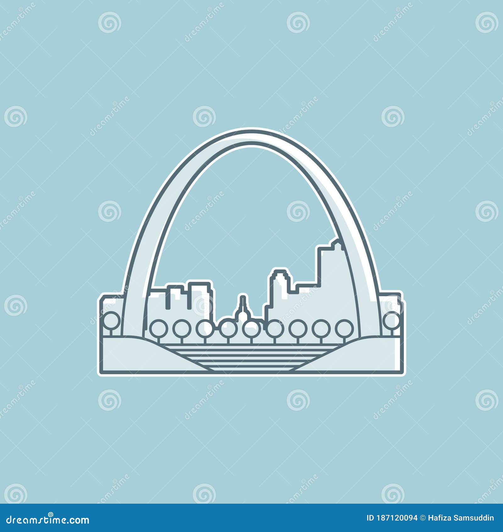 Gateway Arch Icon. Trendy Flat Vector Gateway Arch Icon On White ...