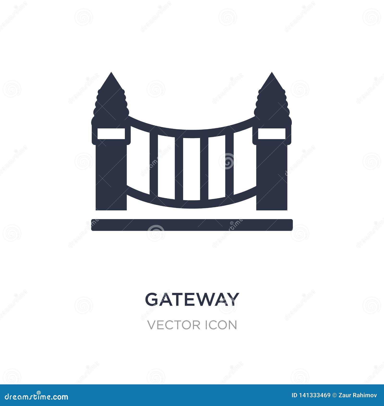 Gateway Icon on White Background. Simple Element Illustration from City ...