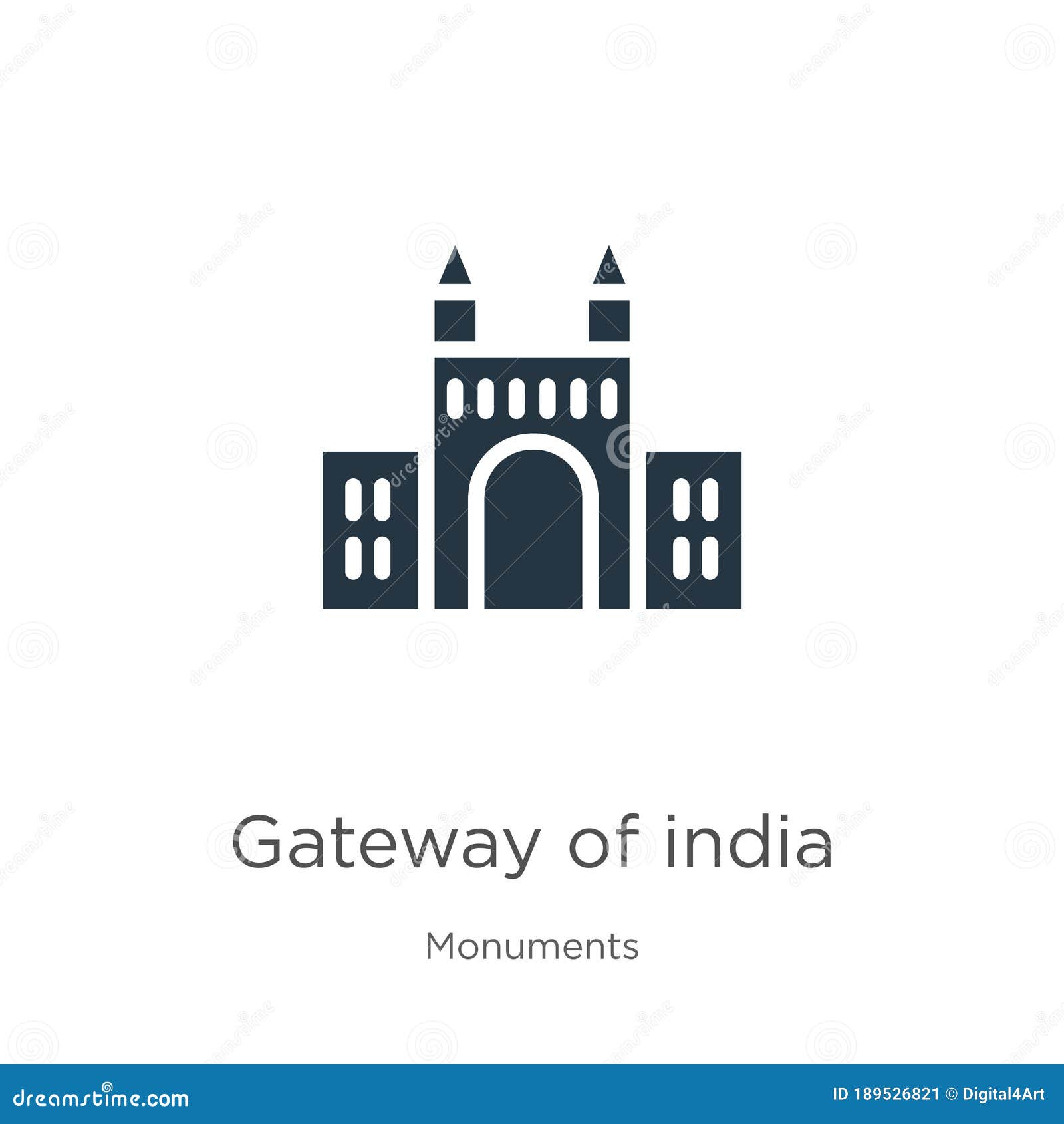 Gateway of India Icon Vector. Trendy Flat Gateway of India Icon from ...