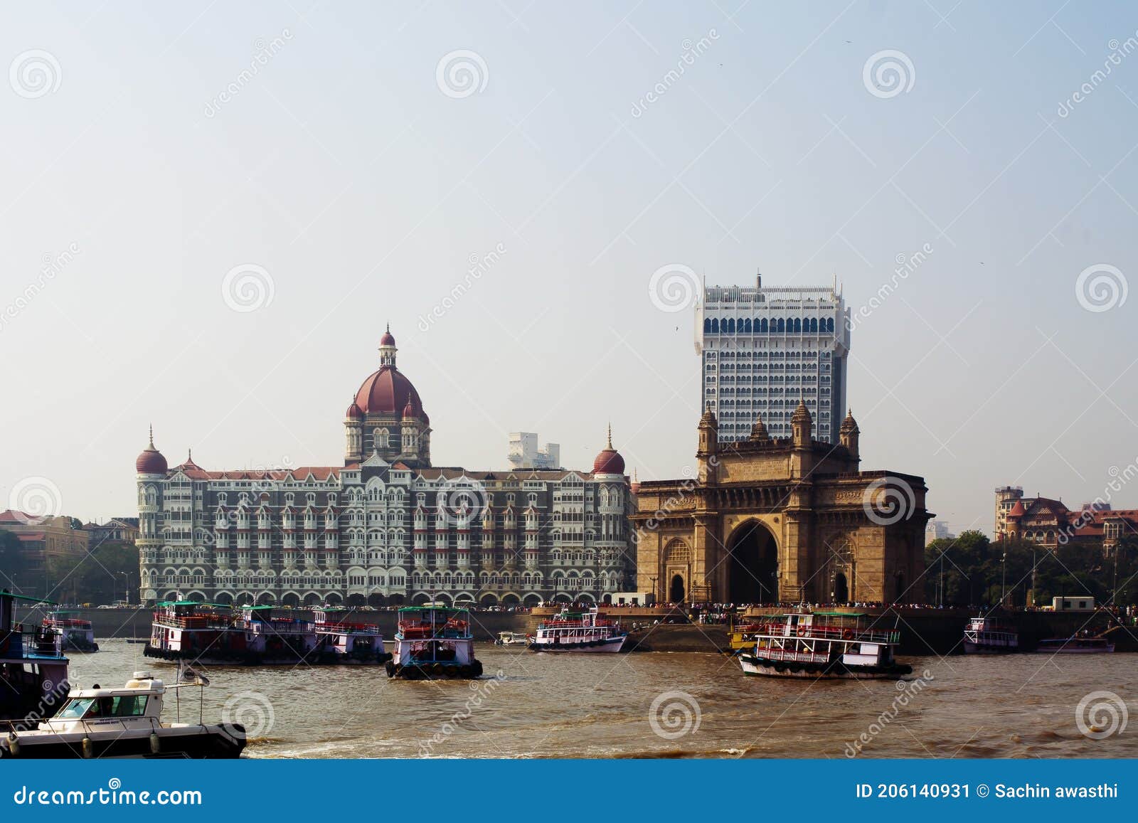 Gateway of India stock image. Image of british, reflection - 206140931
