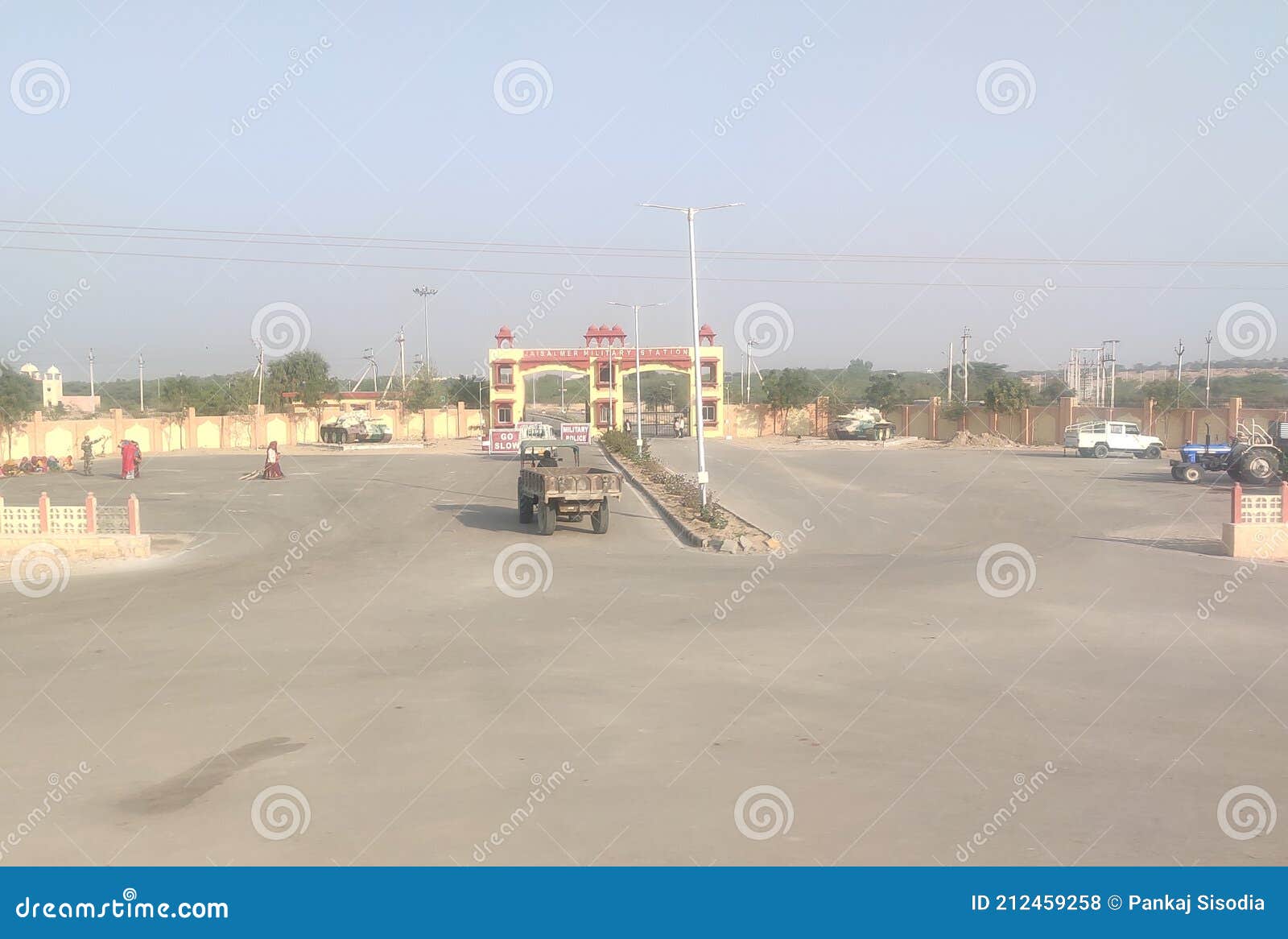 Gateway of Military Station in Jaisalmer Rajasthan Stock Photo - Image ...