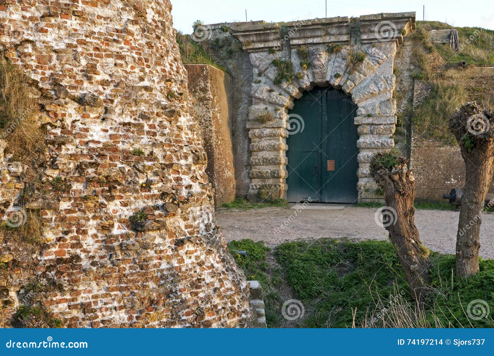 Gateway Oud Overzees Fort Rammekens, Nederland Stock Foto - Image of ...