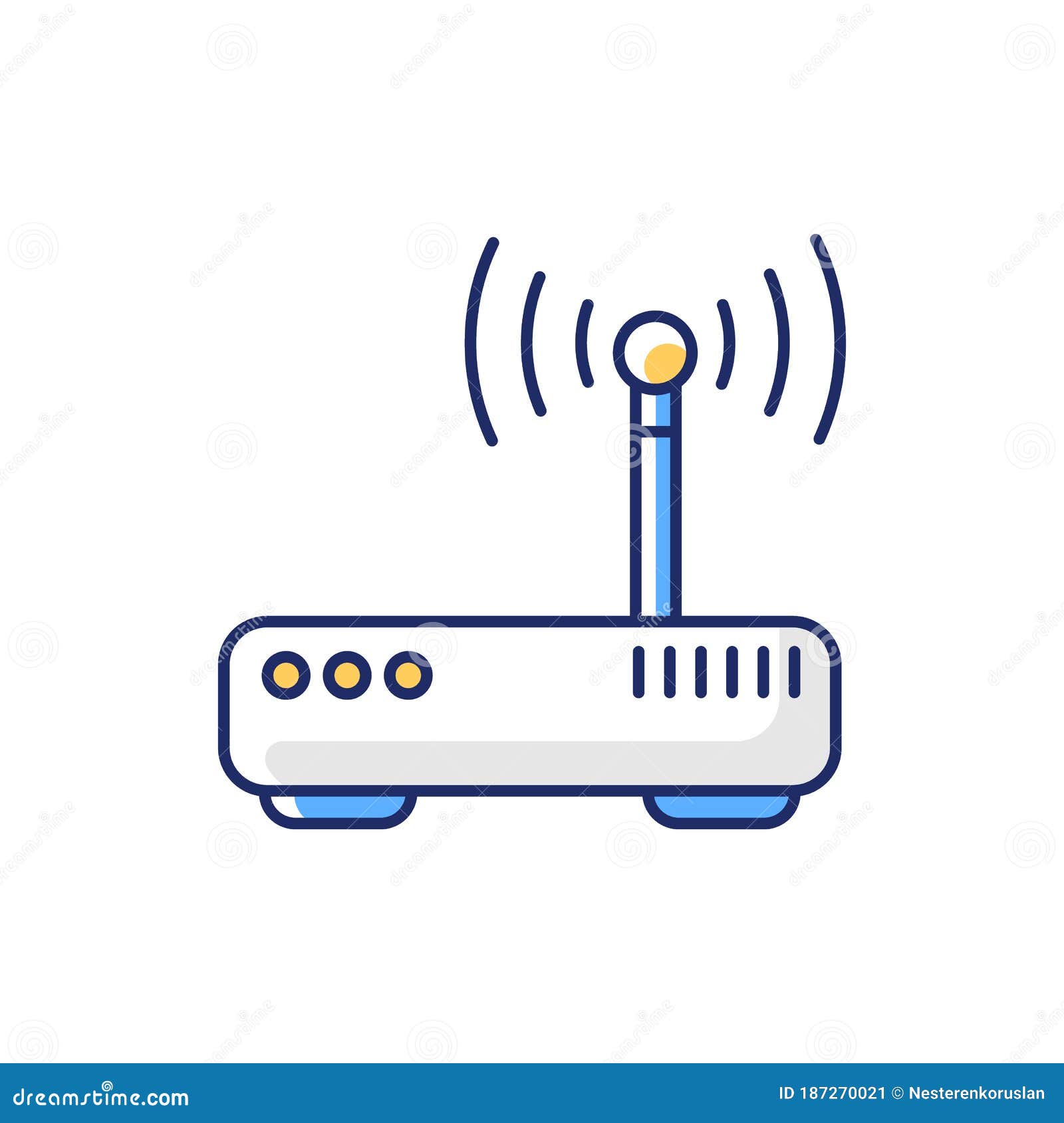 Gateway RGB color icon stock vector. Illustration of gateway - 187270021