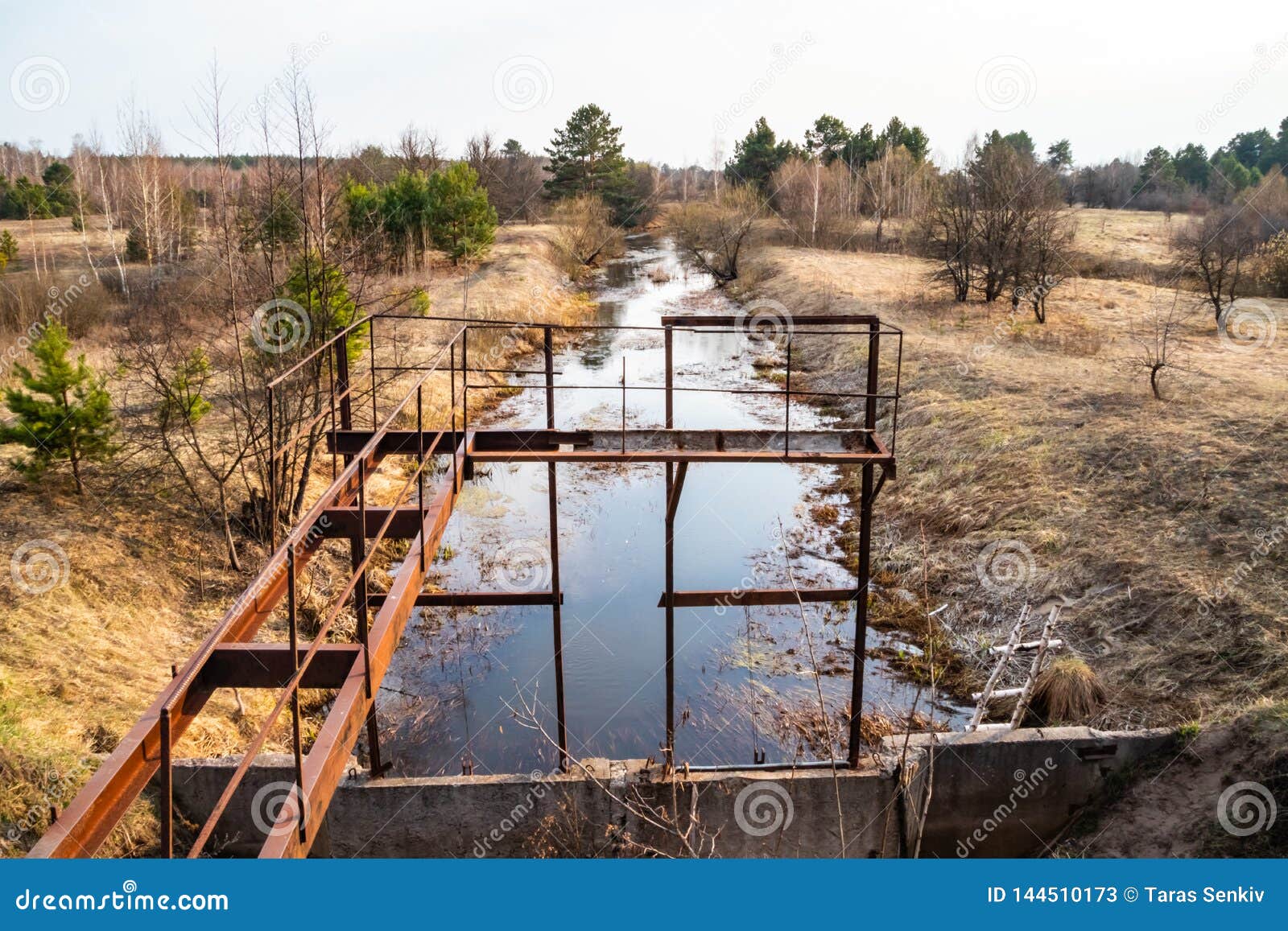 Land Reclamation System for Irrigation of Fields Stock Image - Image of ...