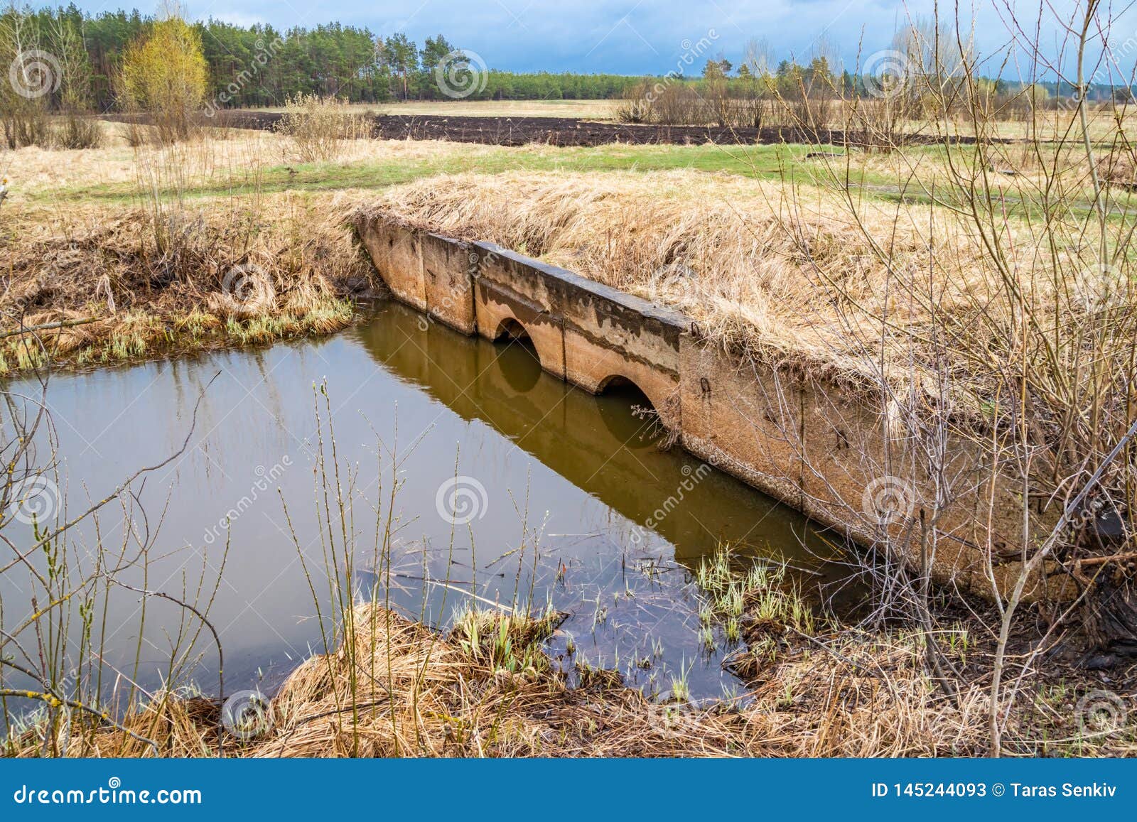 Land Reclamation System for Irrigation of Fields Stock Image - Image of ...
