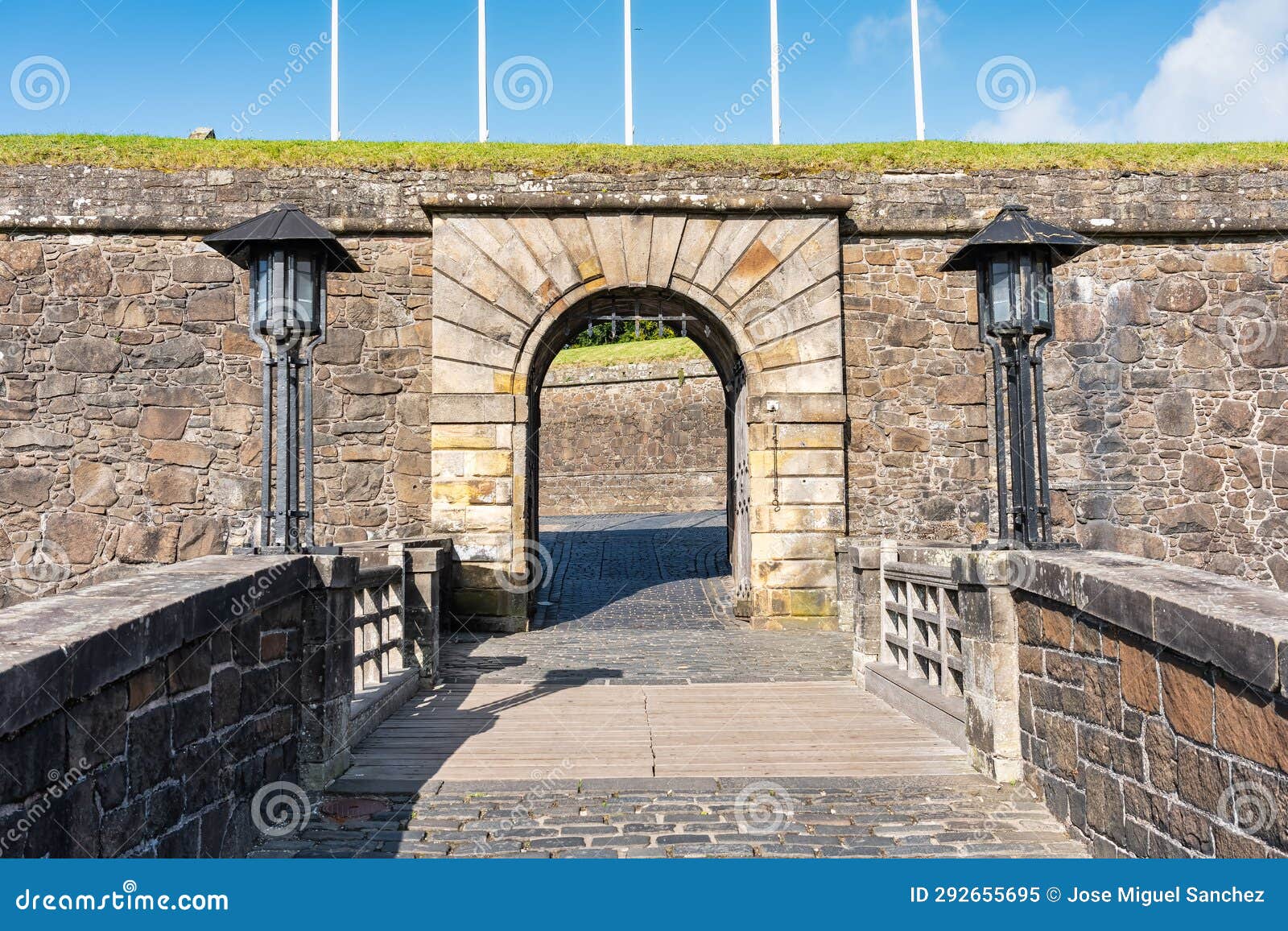 Gateway To Medieval Stirling Castle in the Scottish Highlands. Stock ...