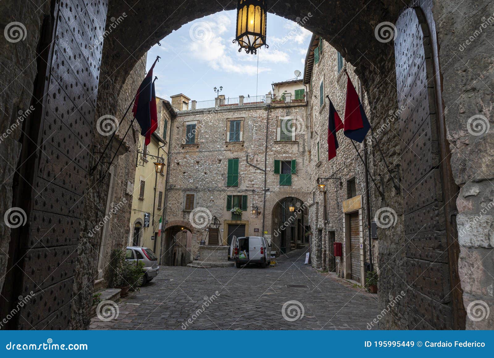 Gateway To the Town of Stroncone Editorial Stock Image - Image of ...