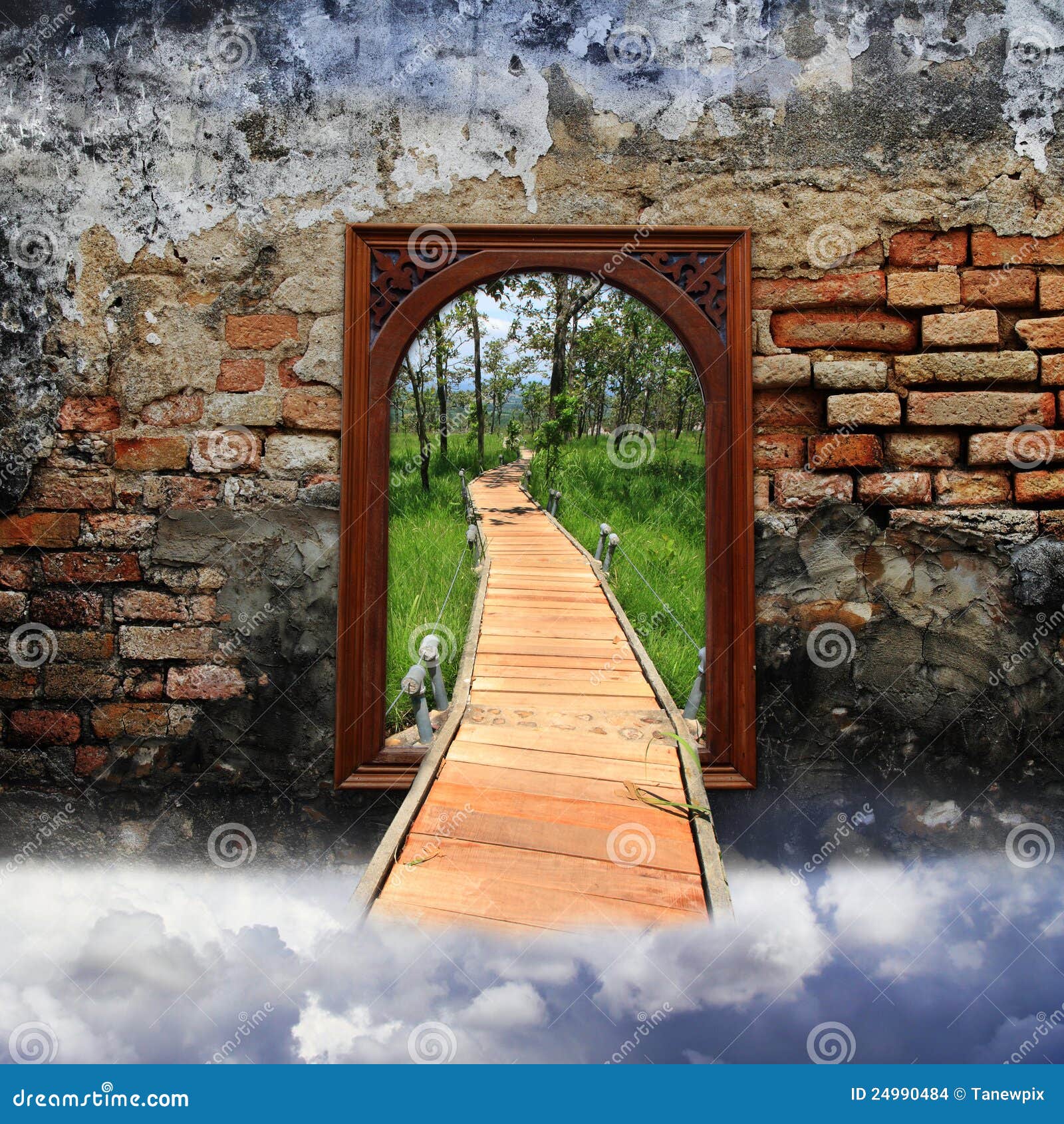 Gateway To the World of Adventure. Stock Photo - Image of crossing ...