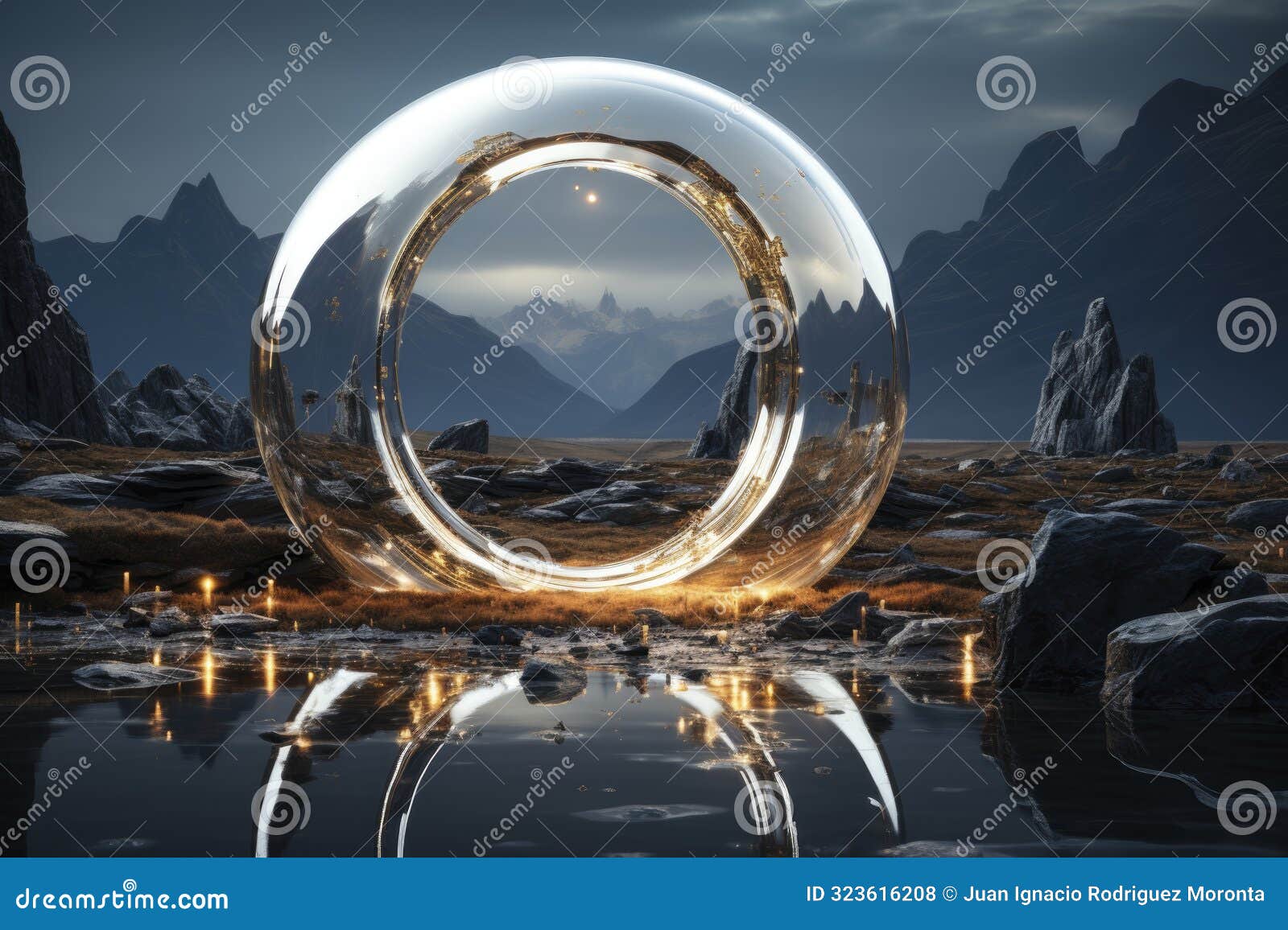 Gateways To Other Dimensions. Generative Ai Stock Illustration ...