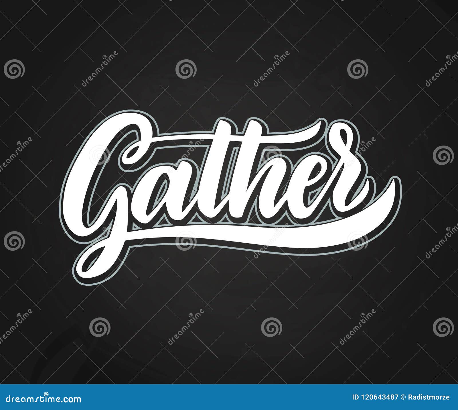 Gather Lettering.Handwriting Inscription Stock Illustration ...