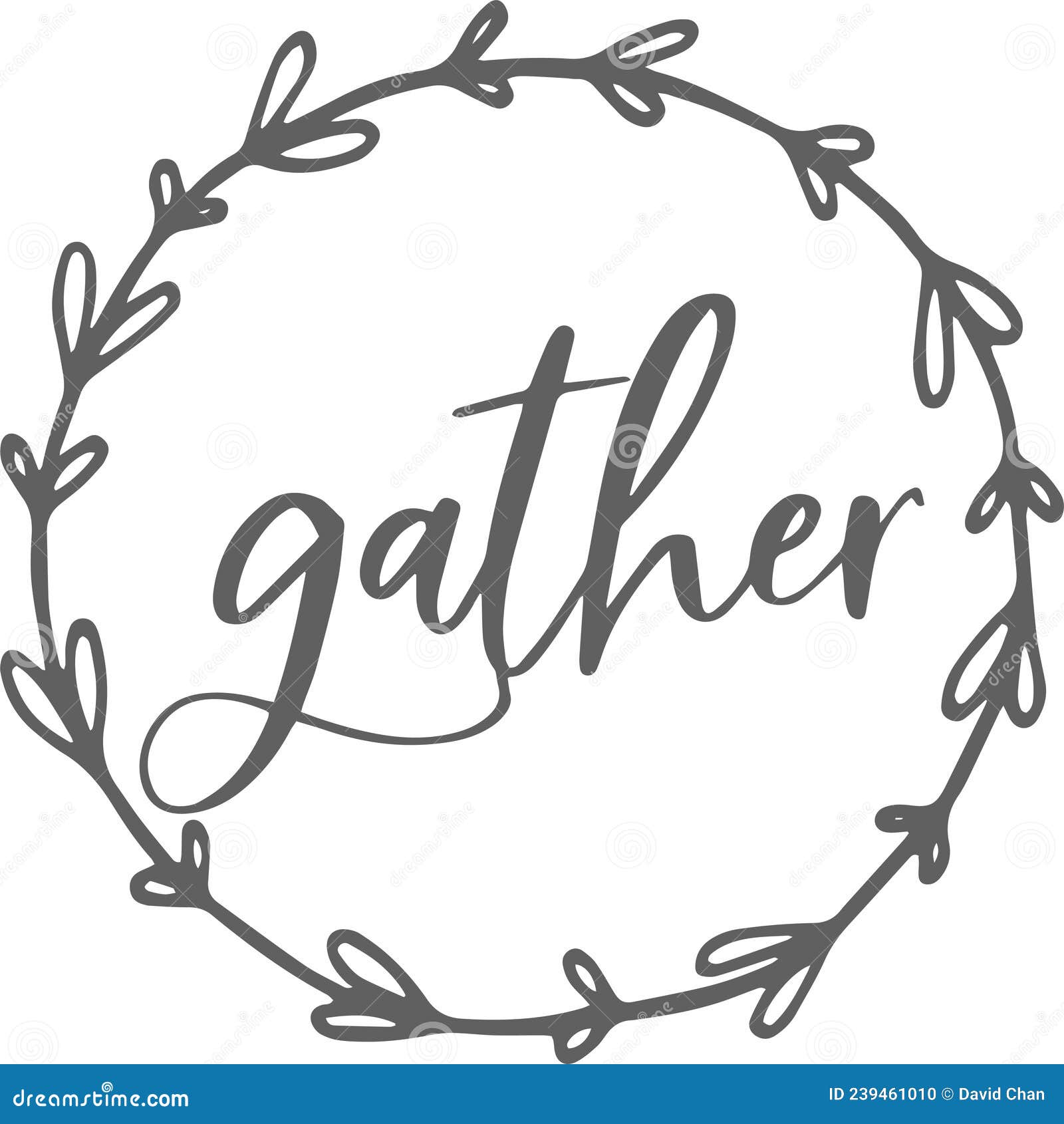 Gather Logo Signs Inspirational Quotes Stock Vector - Illustration of ...