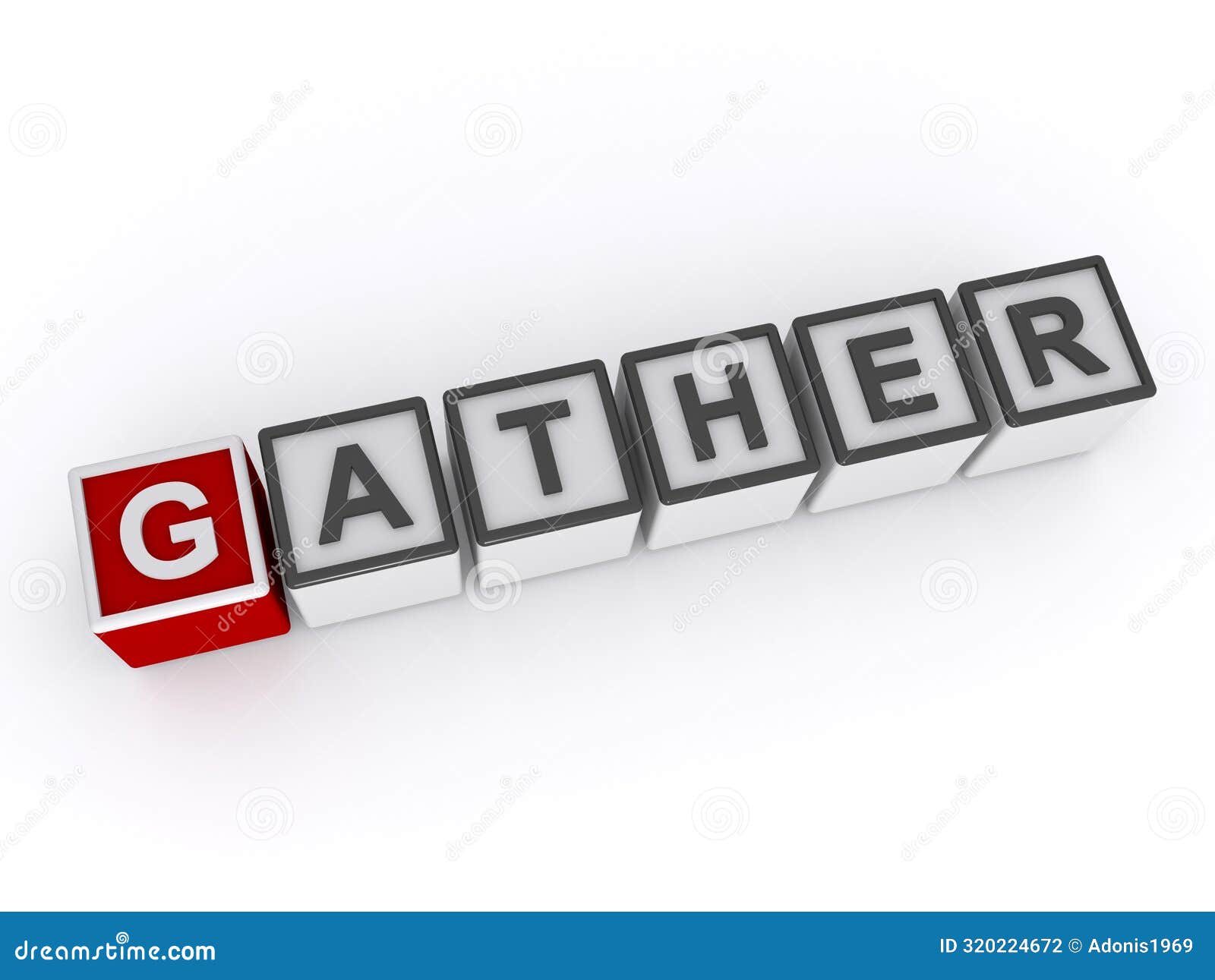 Gather Word Block On White Royalty-Free Stock Image | CartoonDealer.com ...