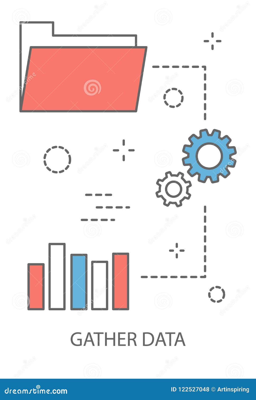 Gathering data concept stock vector. Illustration of explore - 122527048