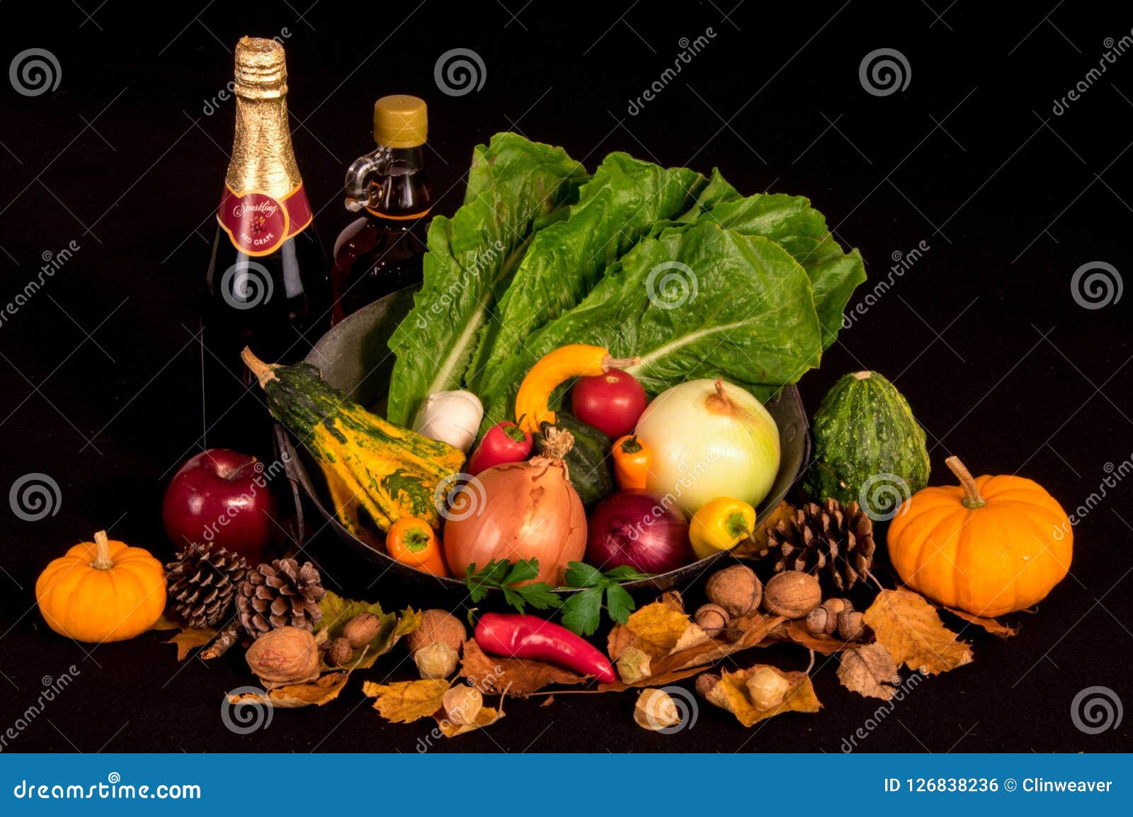 Autumn Harvest and Maple Syrup Setting Stock Photo - Image of apples ...