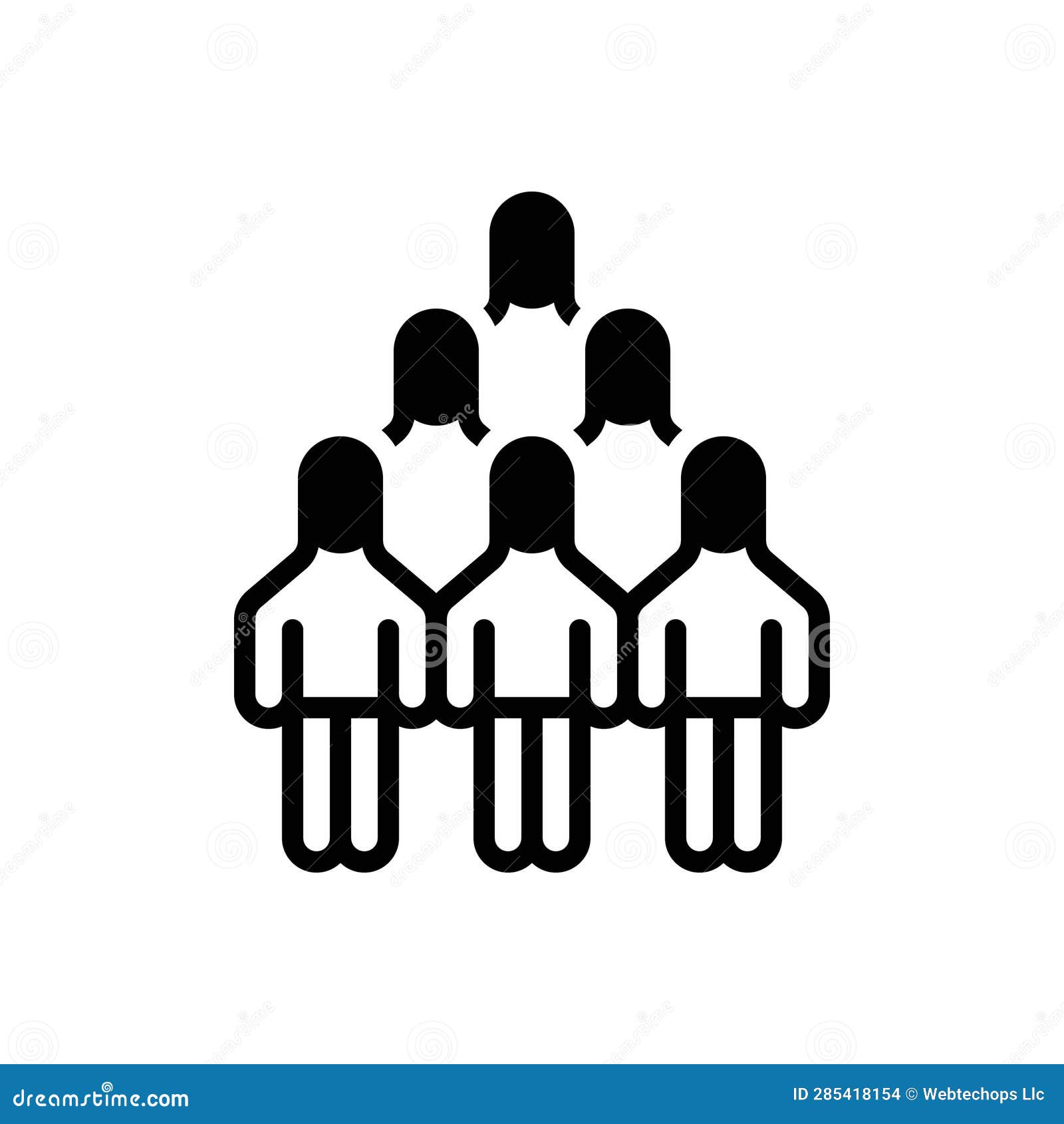 Black Solid Icon for Gathering, Crowd and Group Stock Vector ...