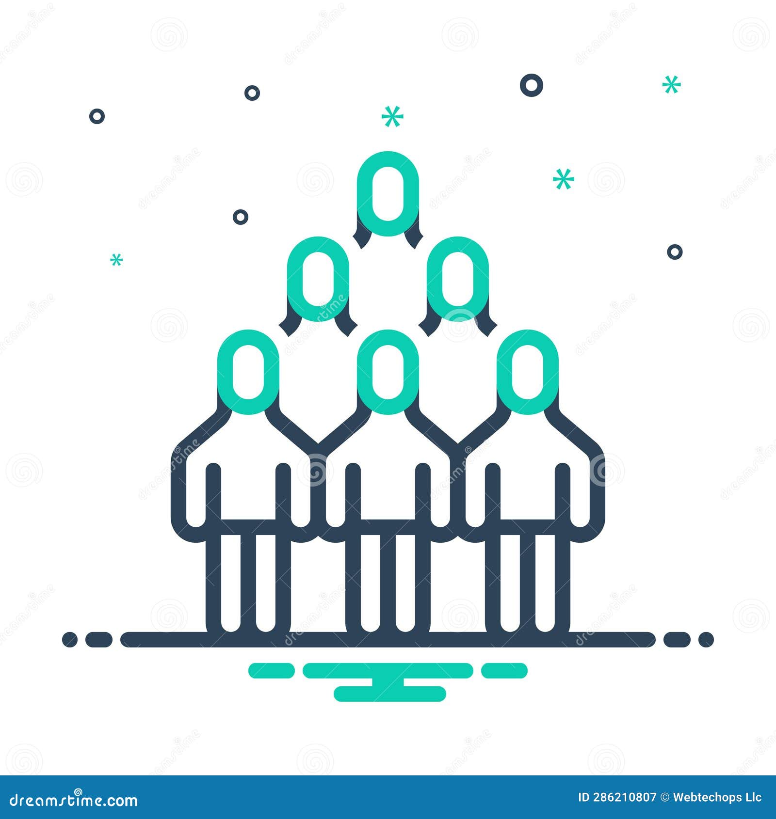 Crowd Throng Line Icons Collection. Congestion, Commotion, Bustle ...