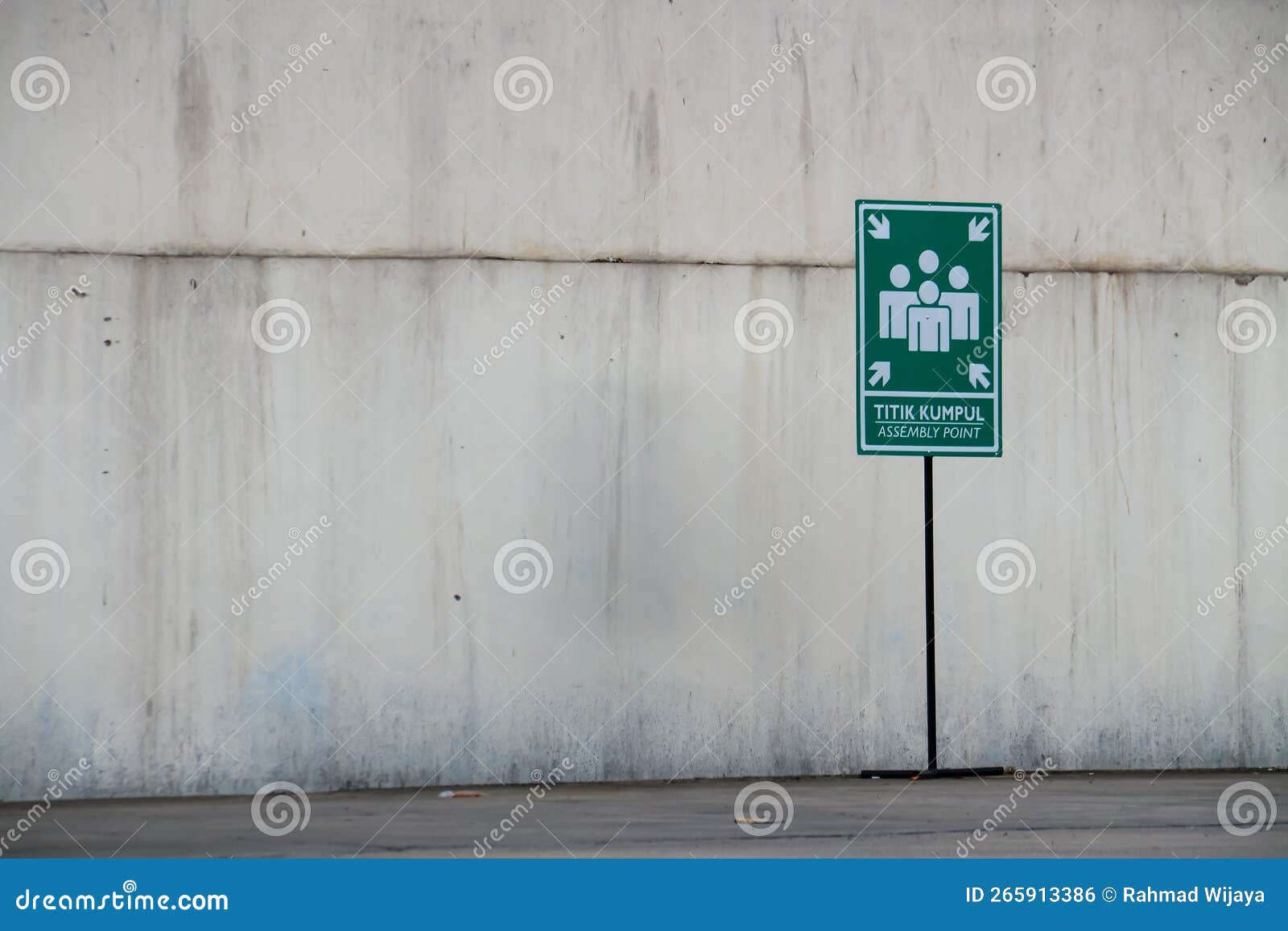 Gathering Point Signs in the Middle of the Field in the Warehouse Area ...
