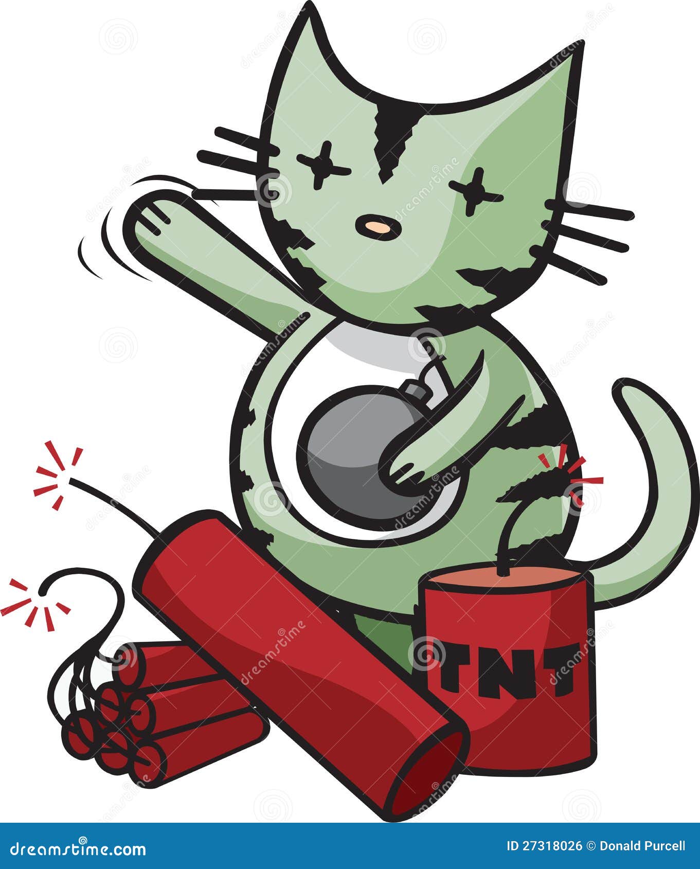 Gatito Grande De La Explosión Ilustración del Vector - Ilustración de ...