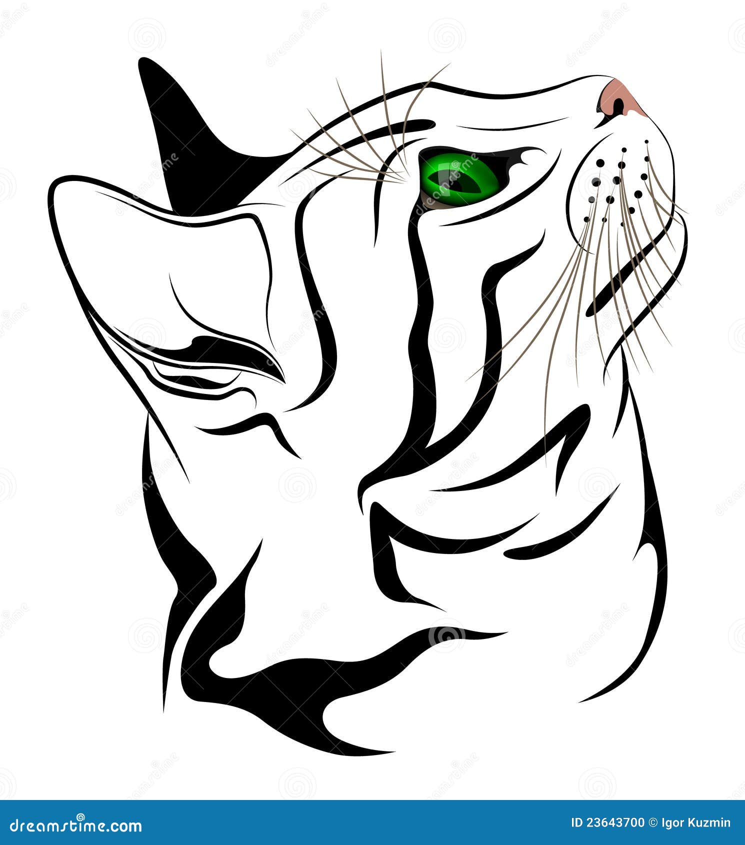 Gatito, vector ilustración del vector. Ilustración de lindo - 23643700