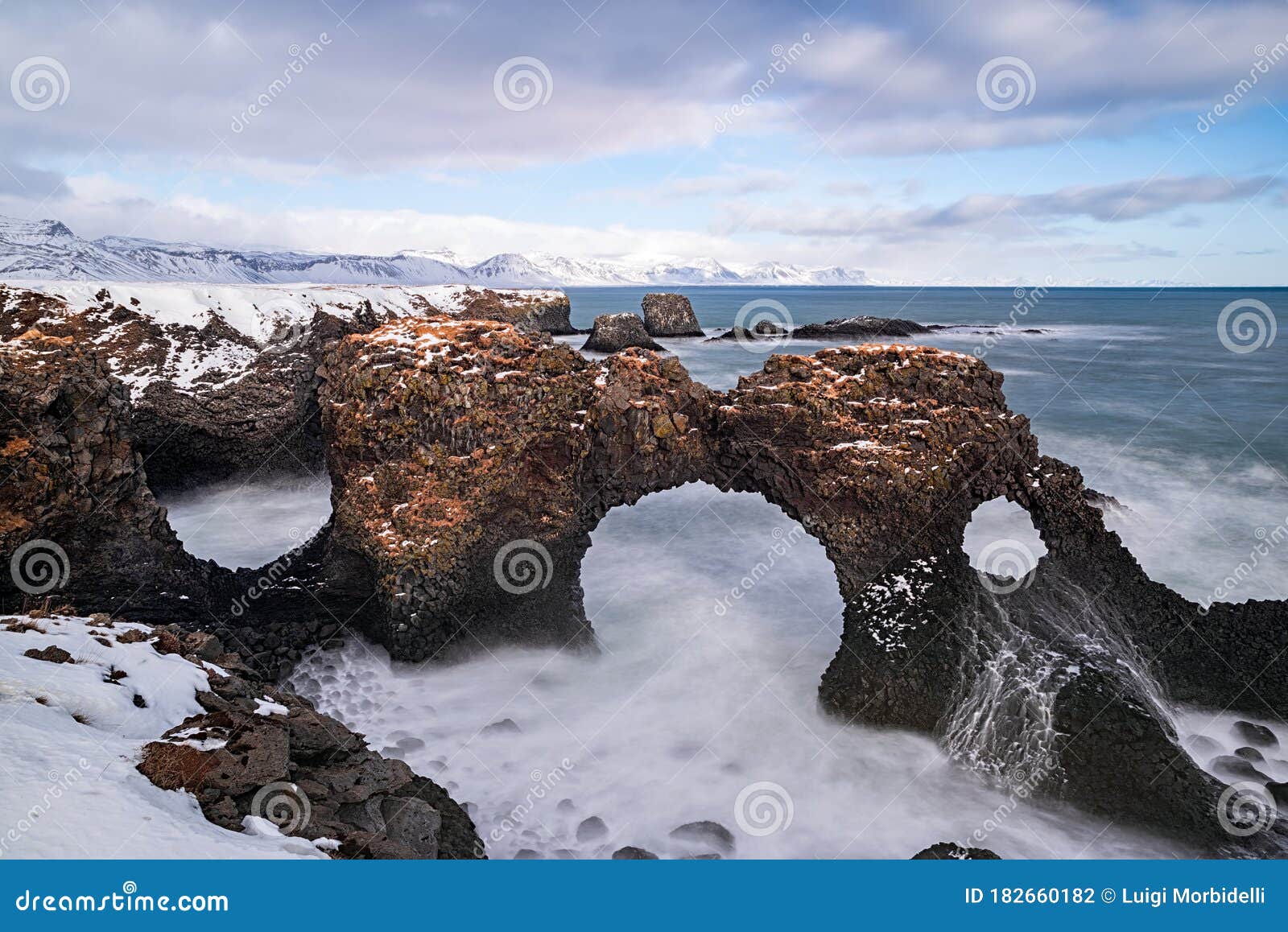 Gatklettur Arch in Arnarstapi, Iceland Stock Photo - Image of ...