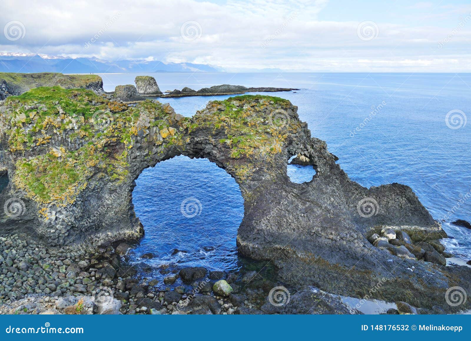 Gatklettur Rock Formation between Hellnar and Arnarstapi on ...