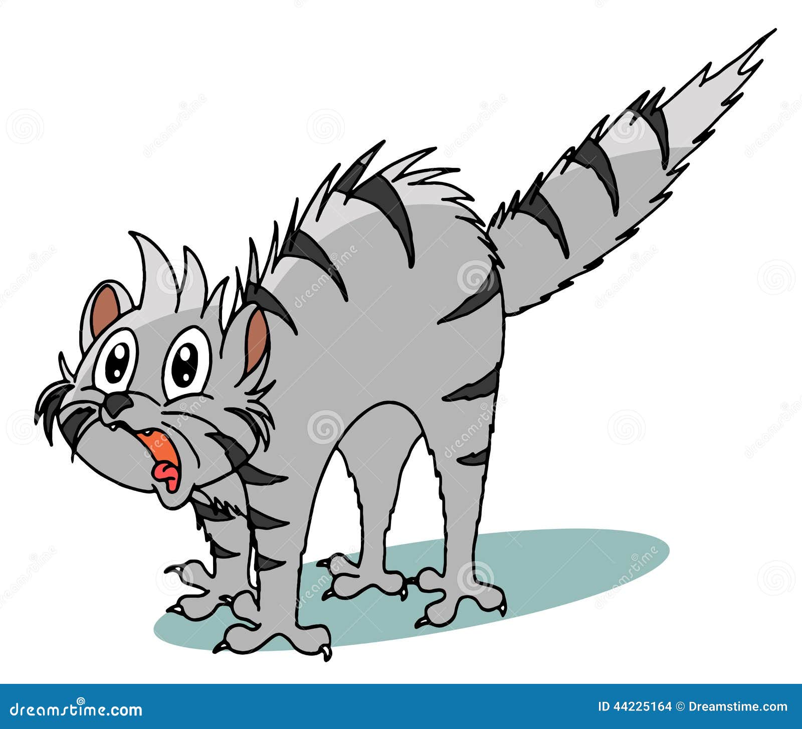 Gato asustado stock de ilustración. Ilustración de mascota - 44225164
