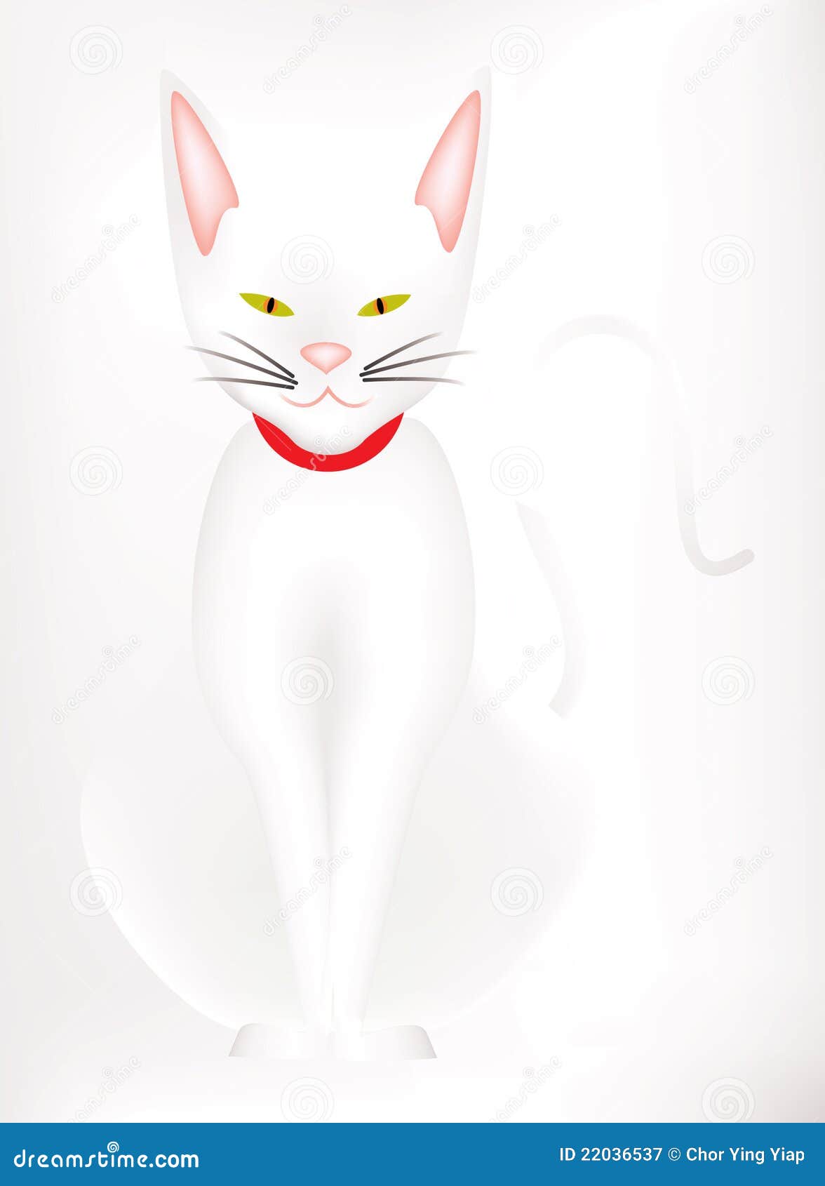 Gato blanco ilustración del vector. Ilustración de extracto - 22036537