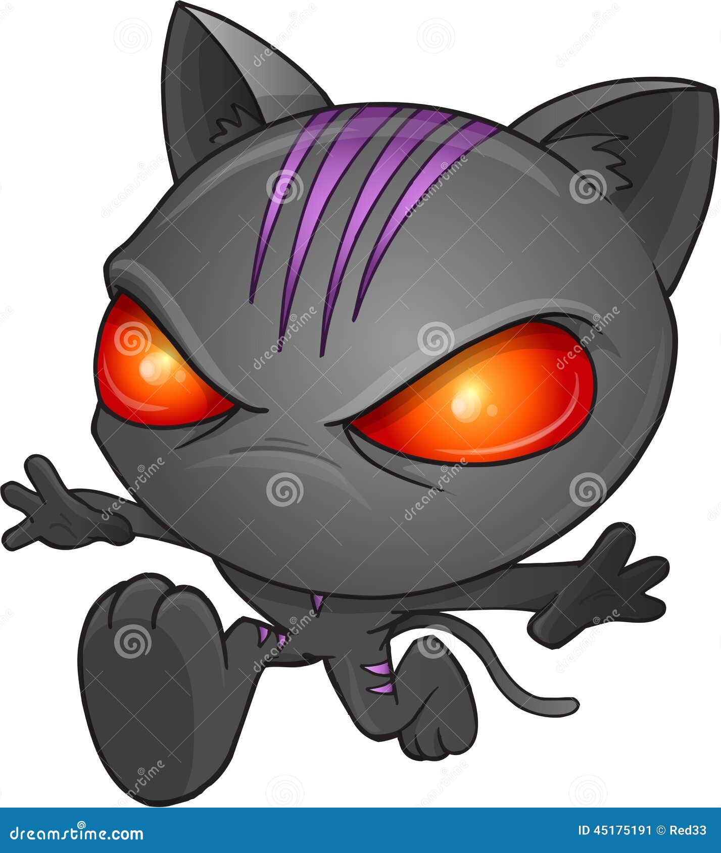 Gato de Ninja ilustración del vector. Ilustración de ninja - 45175191