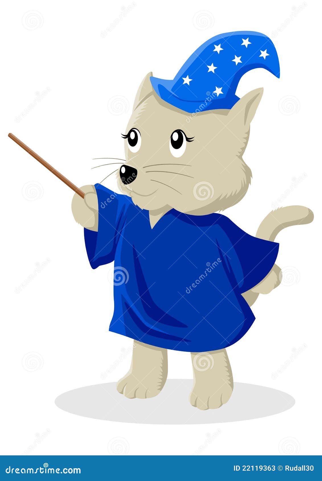 Gato del mago ilustración del vector. Ilustración de tarjeta - 22119363