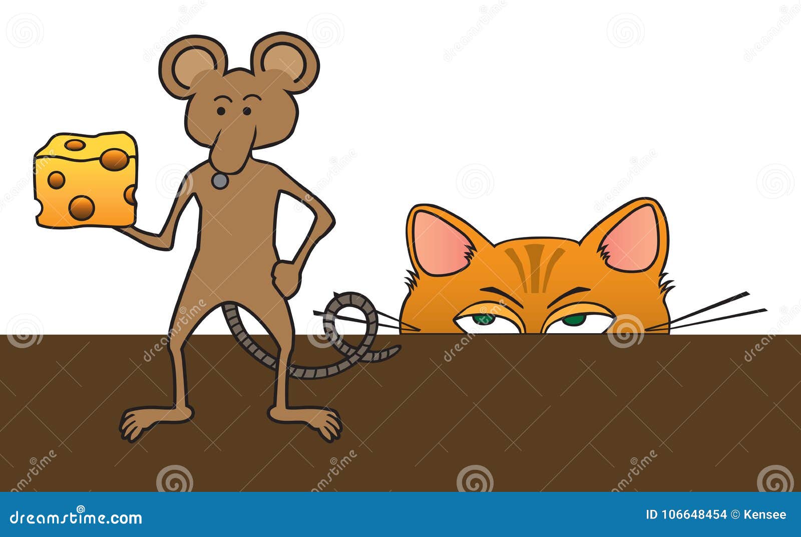 Gato E Rato Dos Desenhos Animados Ilustração do Vetor - Ilustração de ...