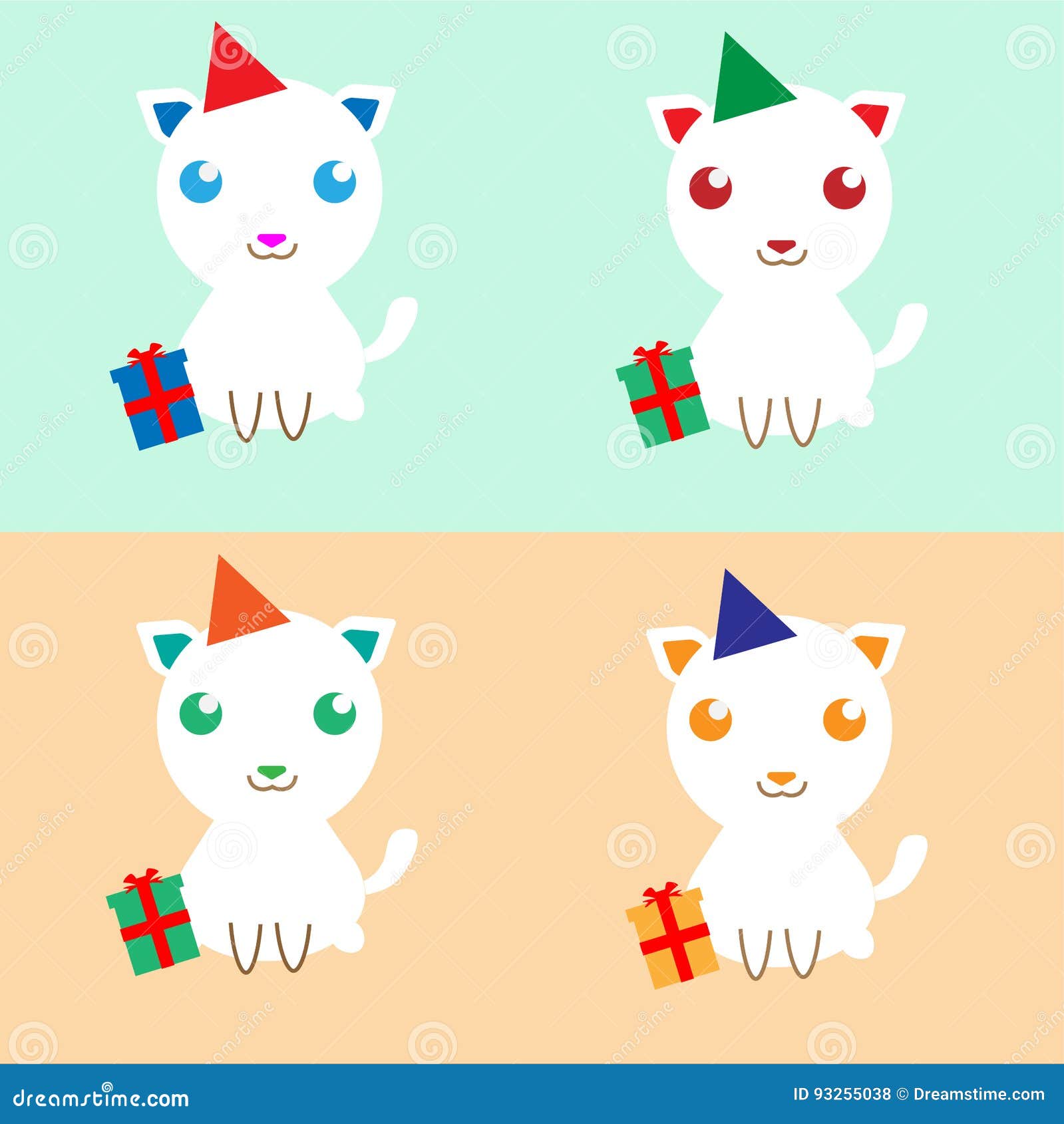 Gato feliz ilustração do vetor. Ilustração de feliz, melhor - 93255038