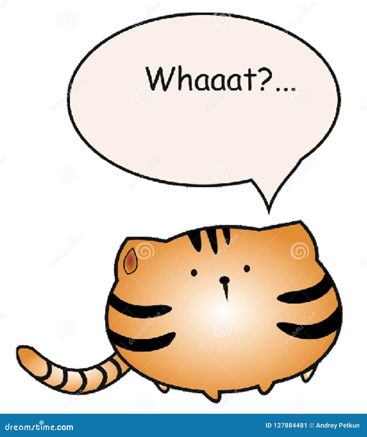 Gato Gordo Que Hace Una Pregunta Stock de ilustración - Ilustración de ...