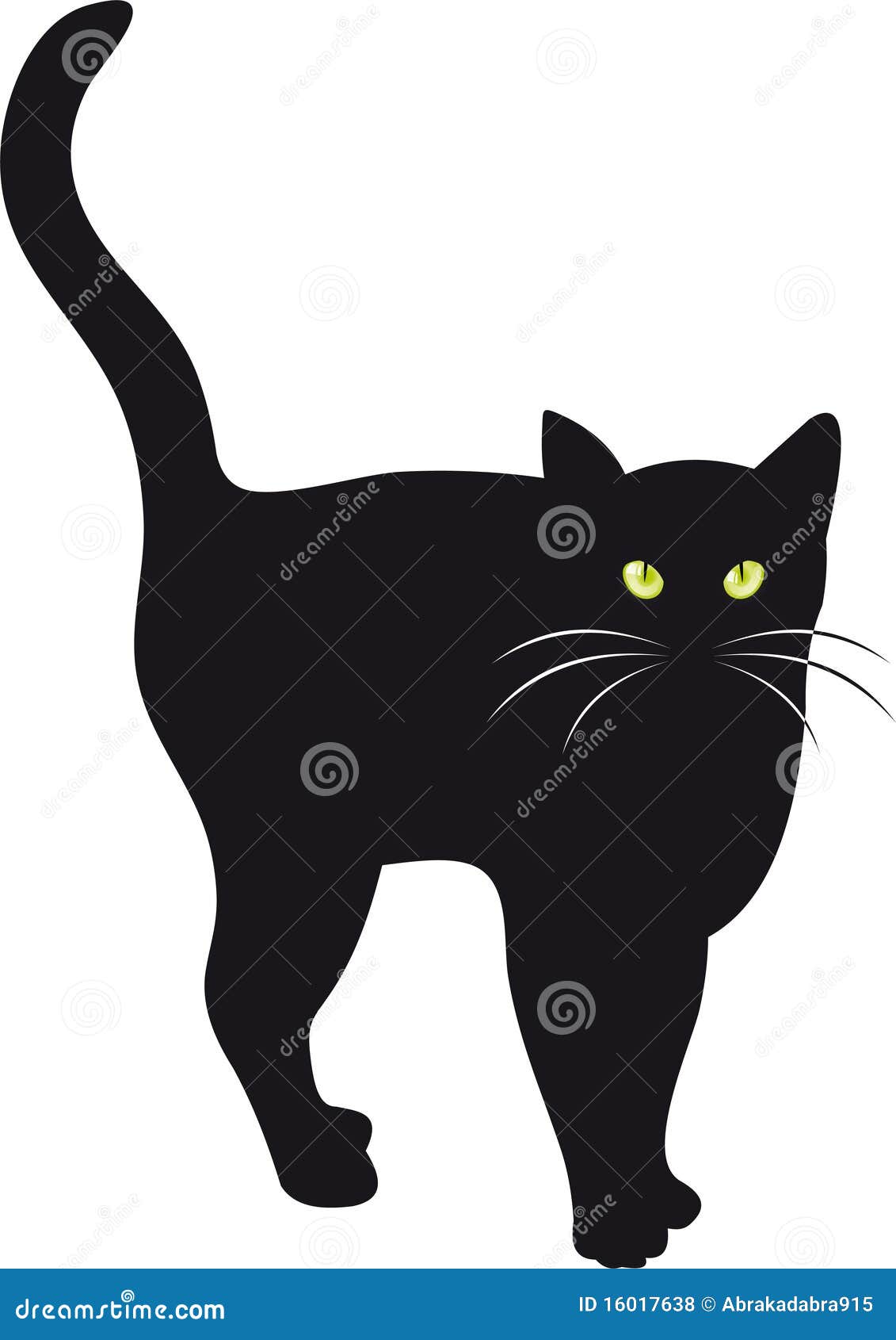 Gato negro ilustración del vector. Ilustración de animal - 16017638