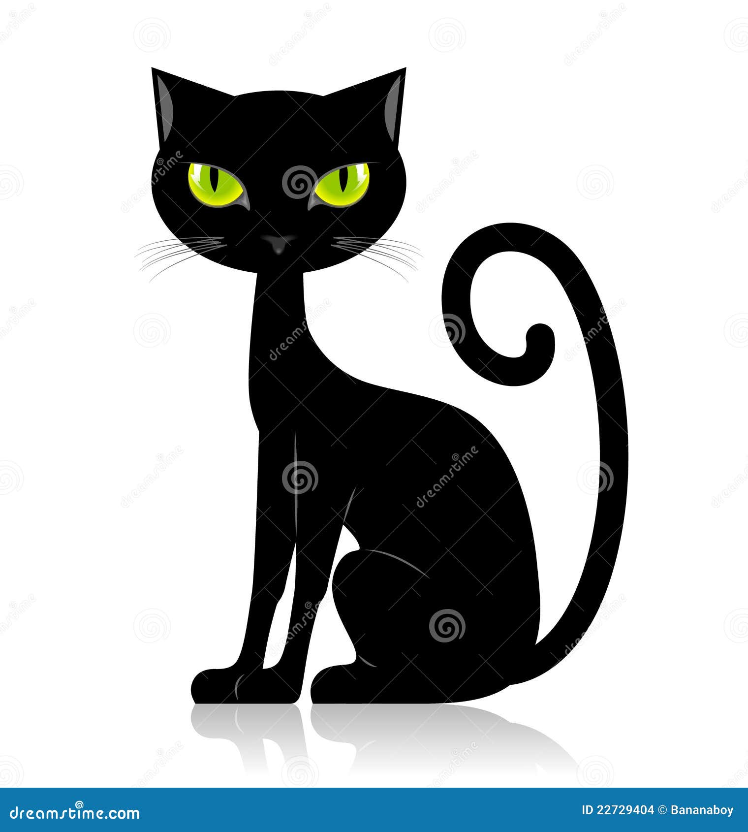 Gato negro ilustración del vector. Ilustración de criatura - 22729404