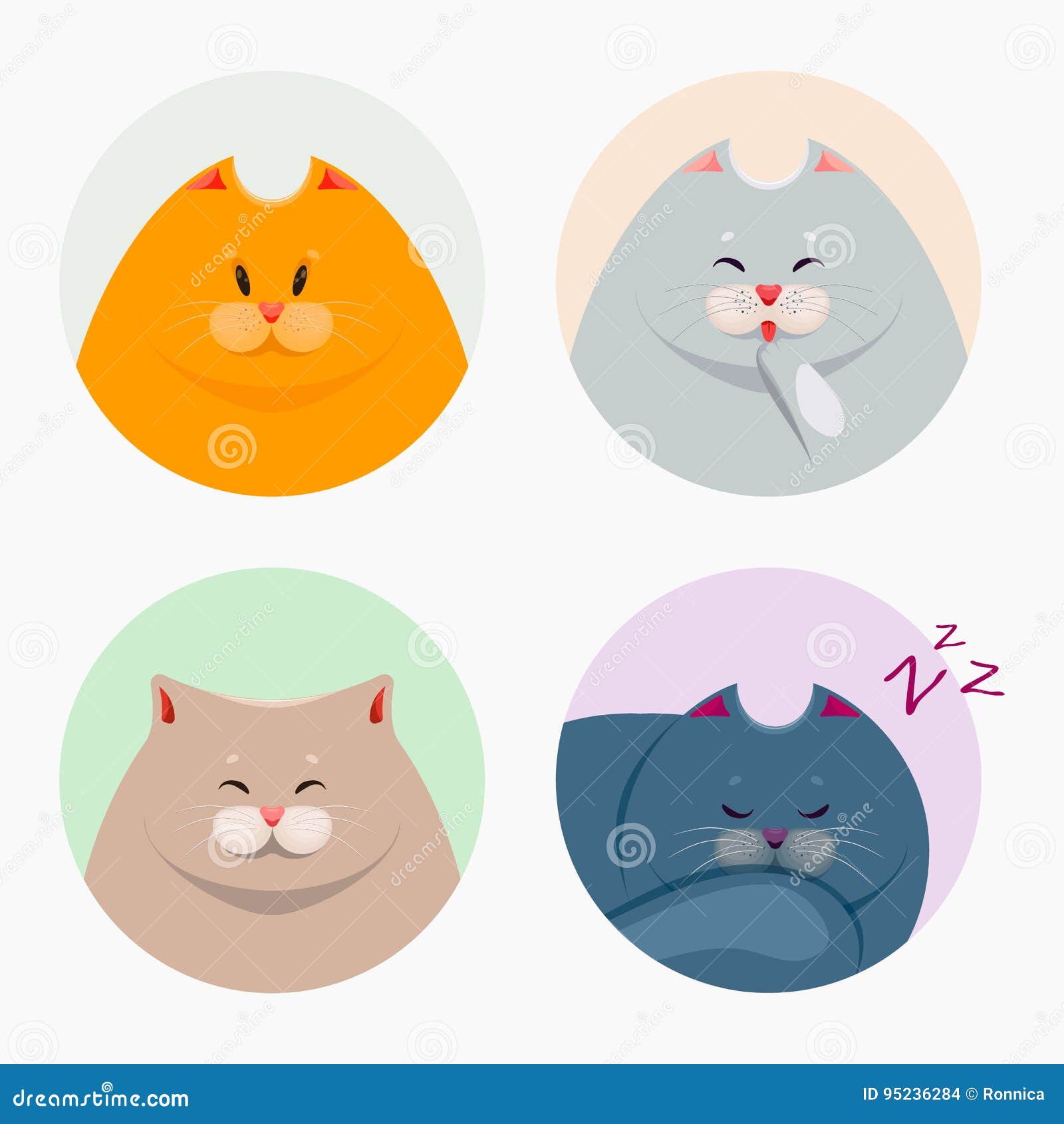 Gato Personaje De Dibujos Animados Ilustración del Vector - Ilustración ...