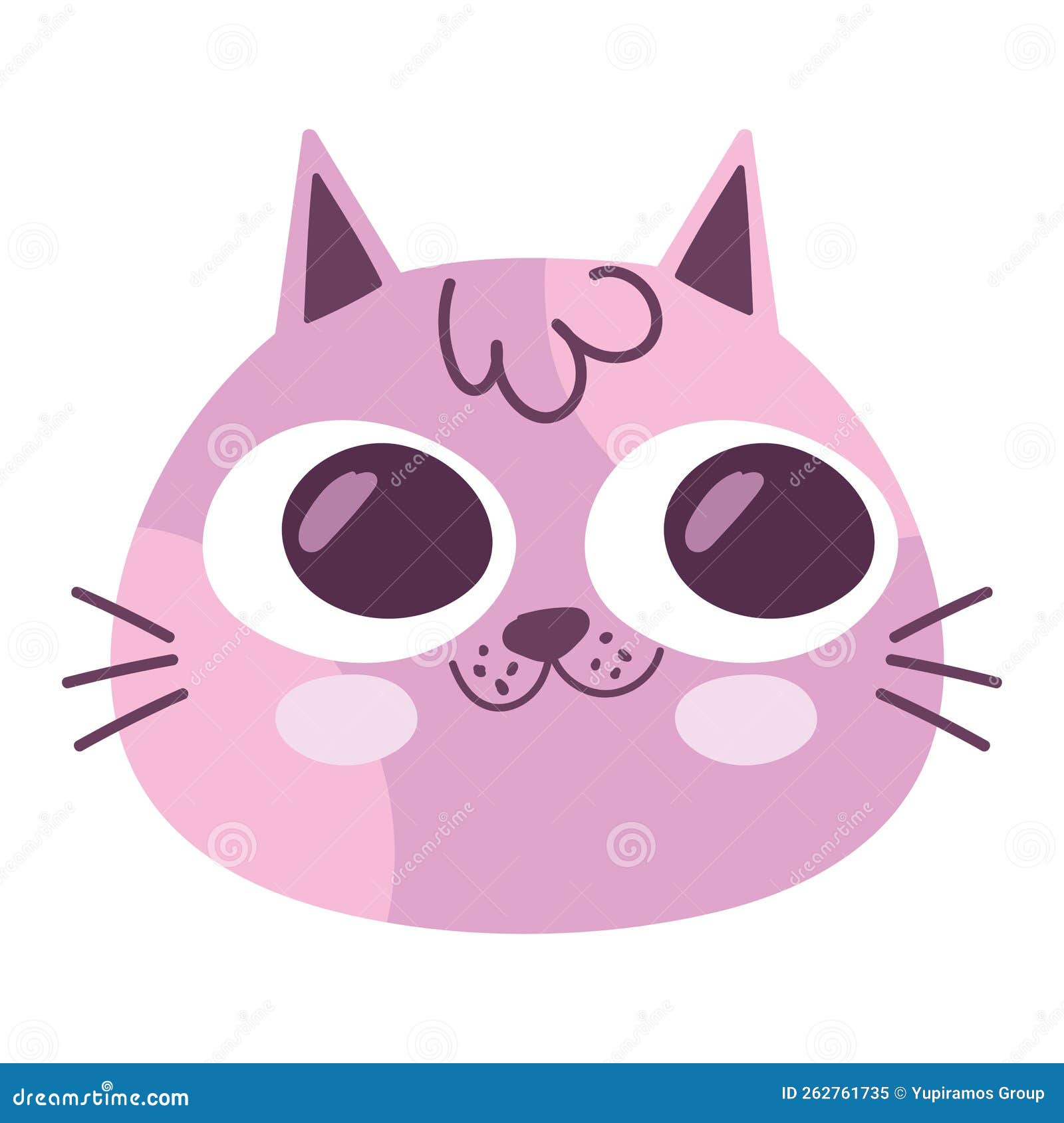 Gato rosa ilustración del vector. Ilustración de mascota - 262761735