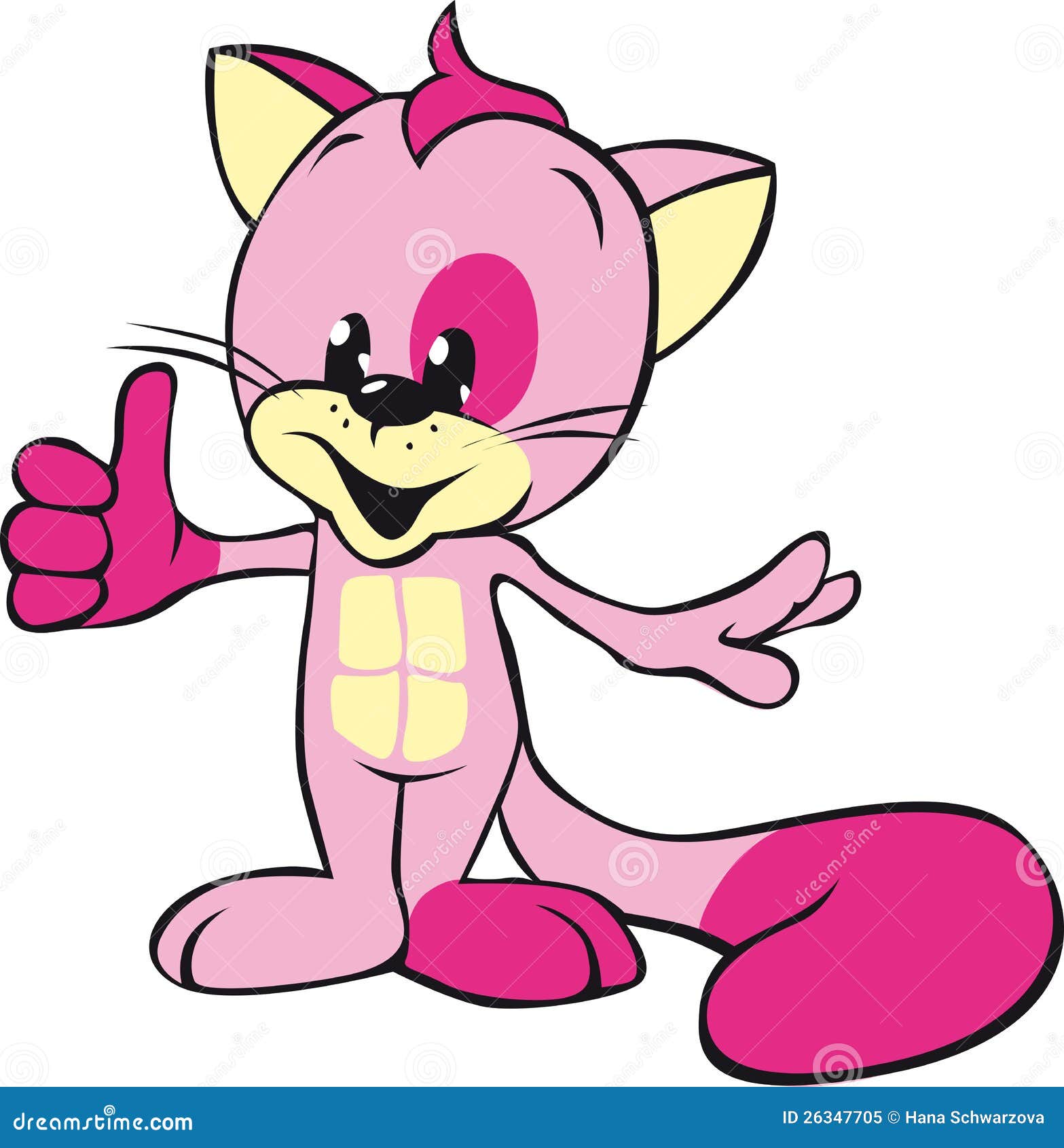 Gato rosado ilustración del vector. Ilustración de doméstico - 26347705