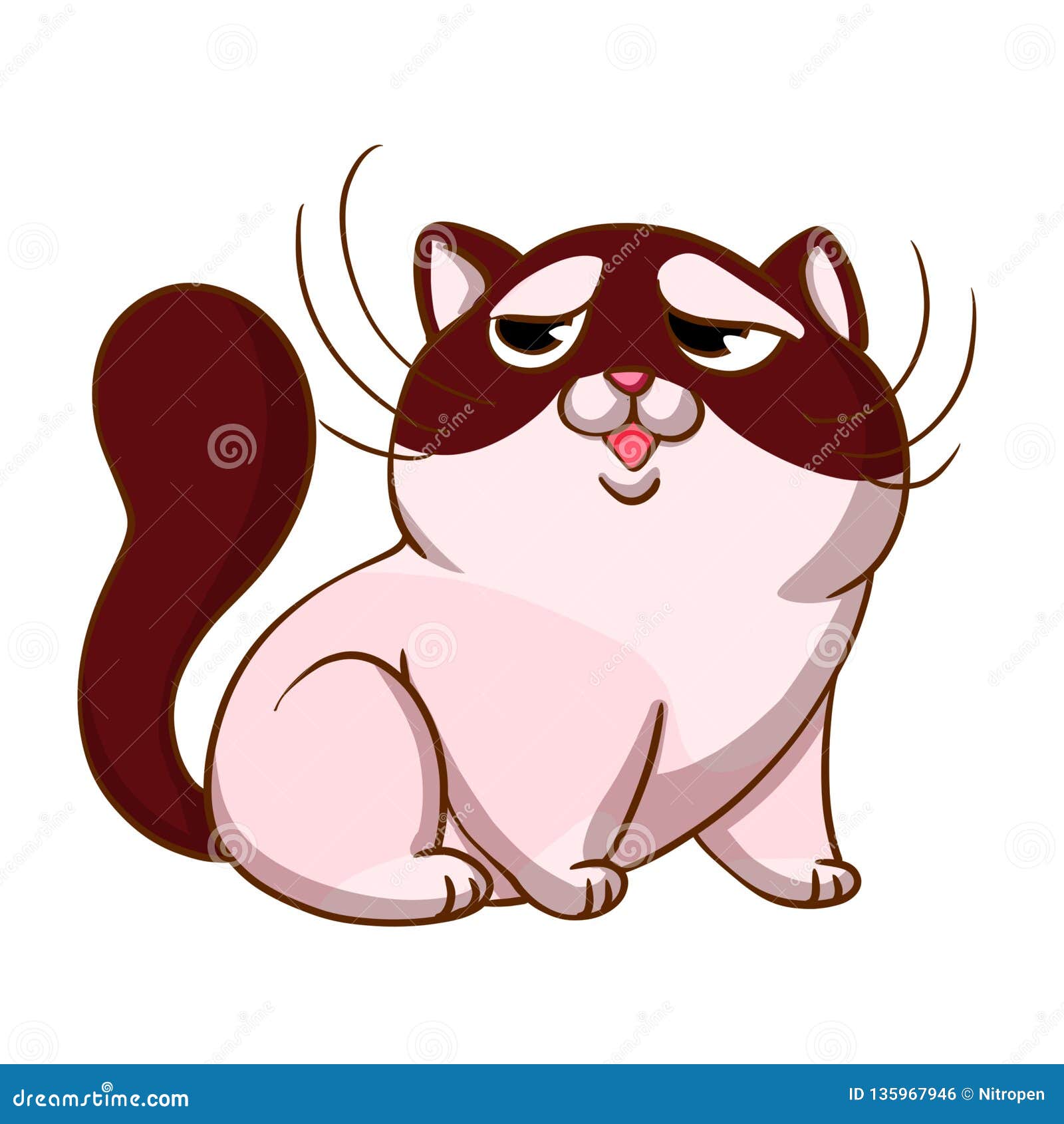 Gato Rosado - Historieta Del Gato Stock de ilustración - Ilustración de ...