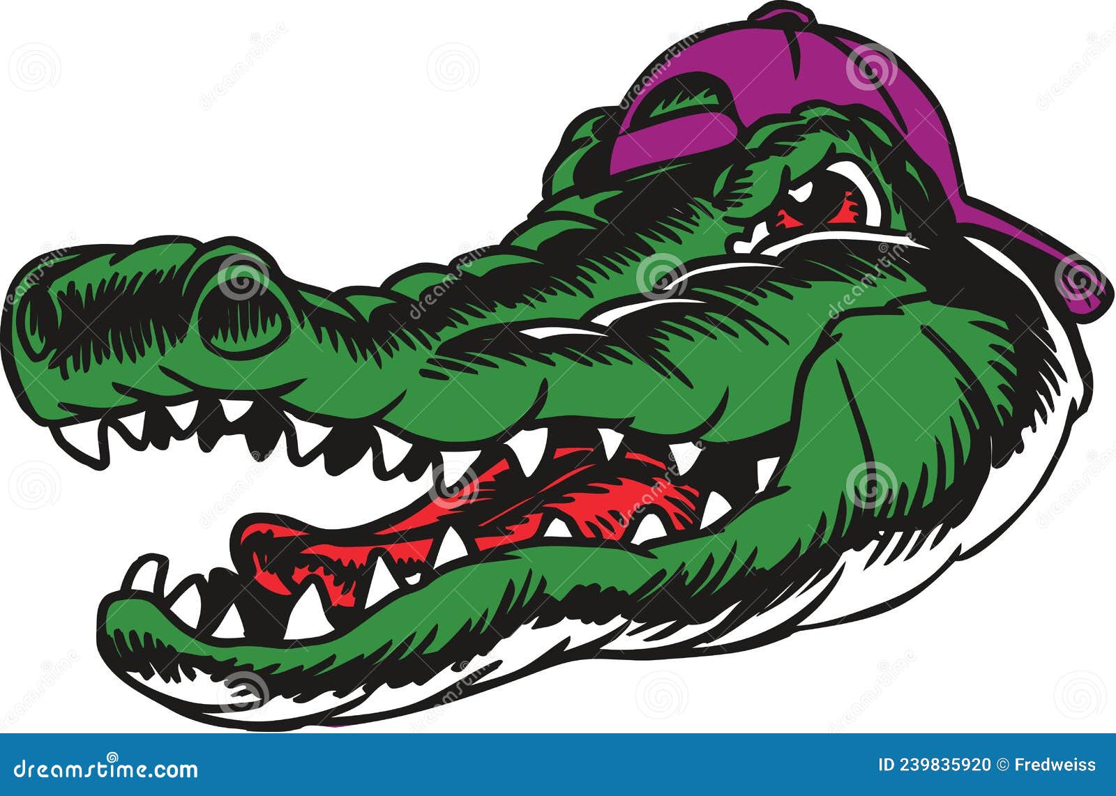 Gator Head Vector Illustration Stock Vector - Illustration of school ...