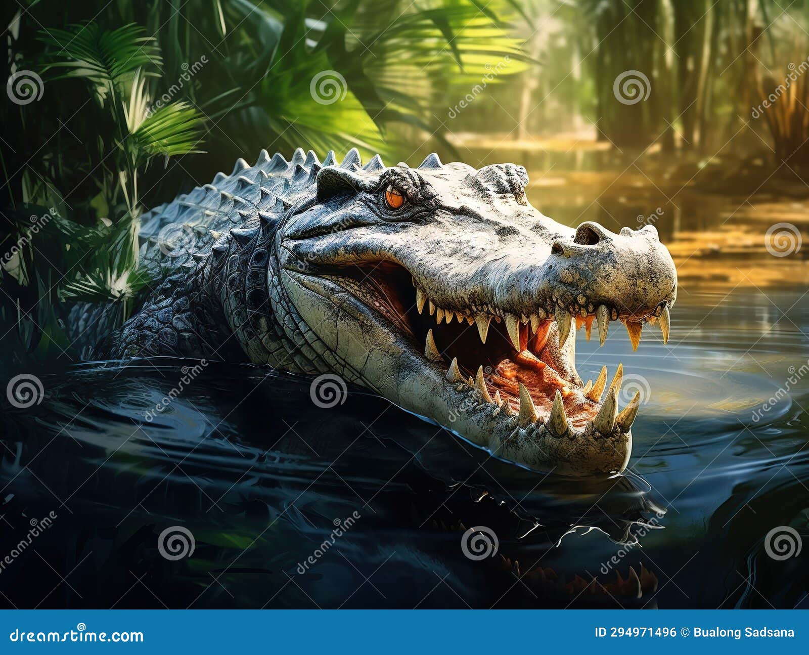 Gator on the Move Made with Generative AI Illustration Stock ...
