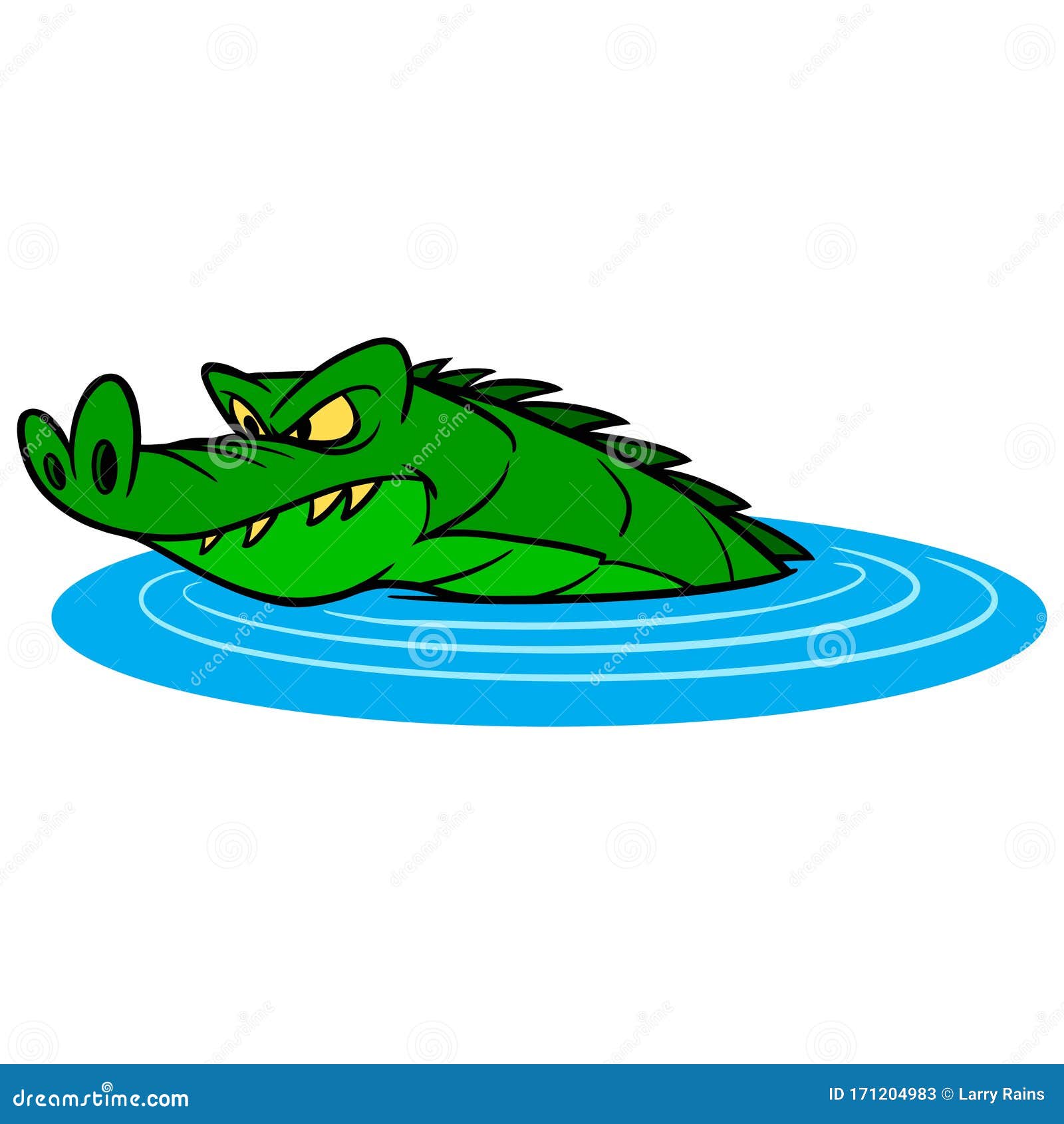 Cartoon Gator With Backpack Vector Illustration | CartoonDealer.com ...