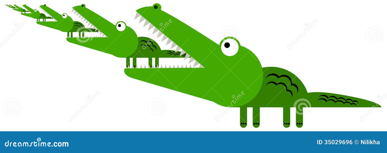 Gators can replicate stock illustration. Illustration of multiple ...
