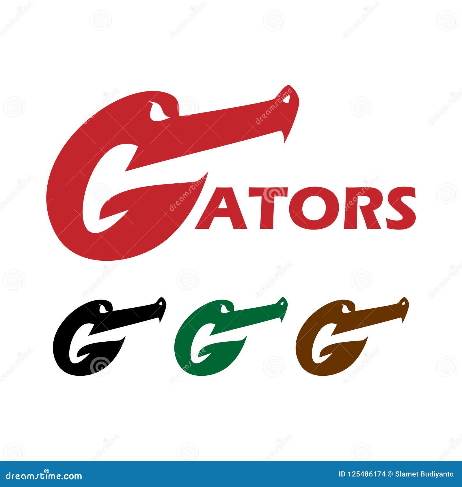Gators logo design vector stock vector. Illustration of reptile - 125486174