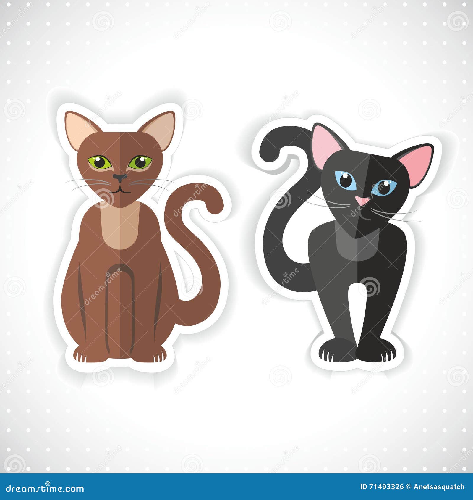 Gatos, Ejemplo Del Vector De Los Gatitos Ilustración del Vector ...
