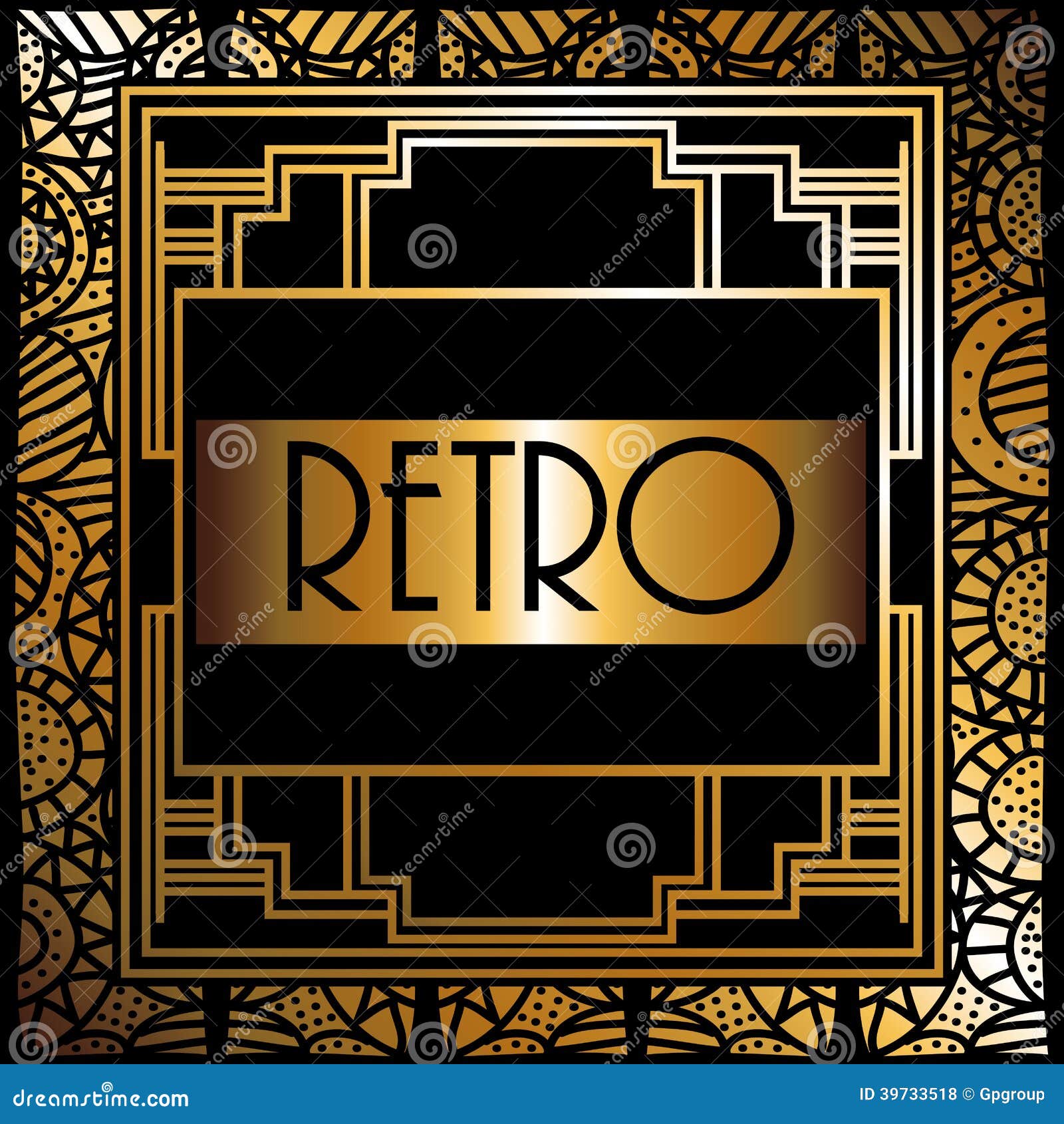 Gatsby design stock vector. Illustration of geometry - 39733518