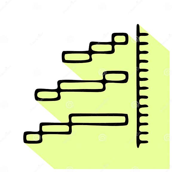 Gatt Chart Flat Logo, Project Management Icon Stock Vector ...