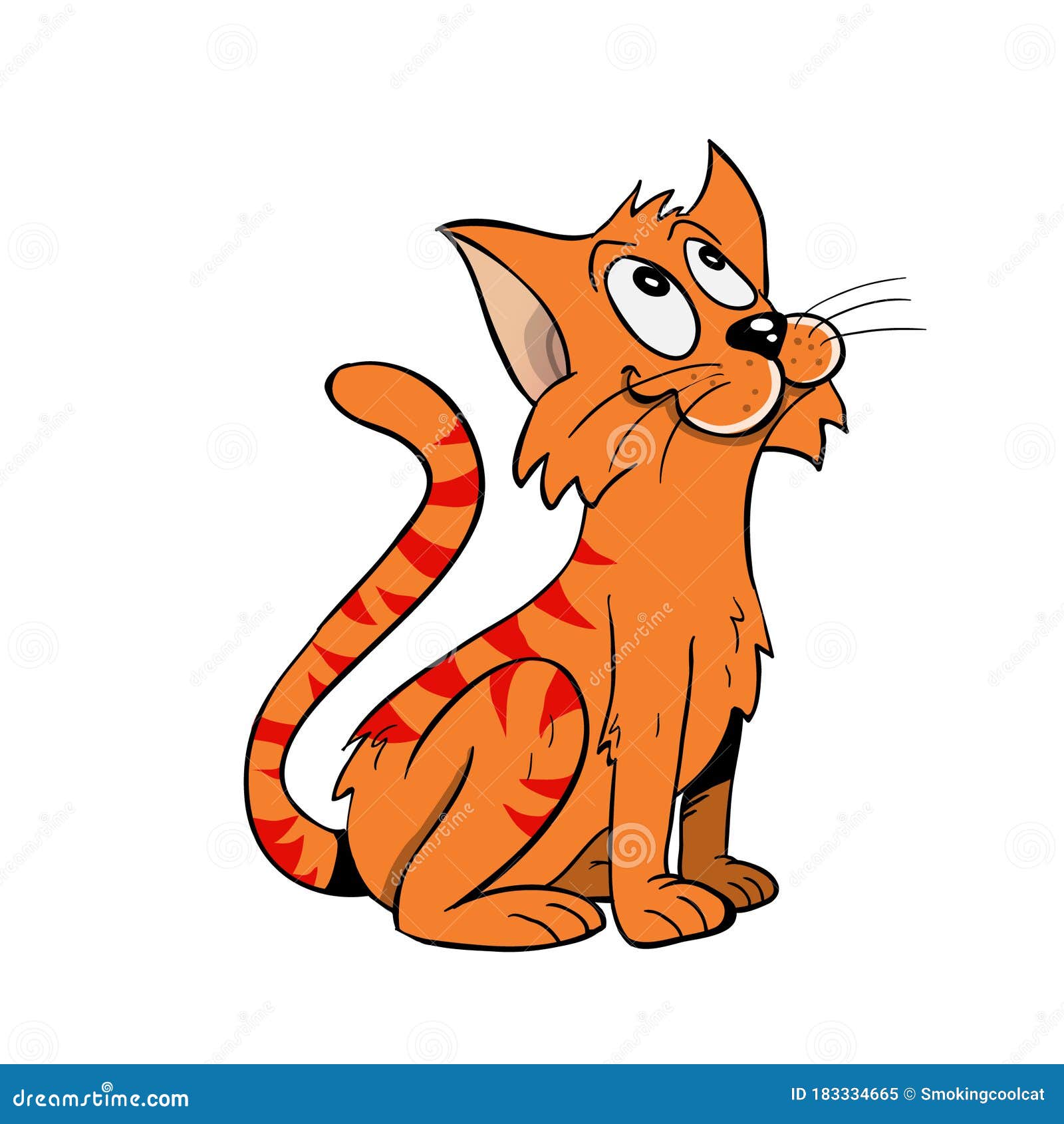 Gatta Arancione Carina E Sorridente Illustrazione di Stock ...