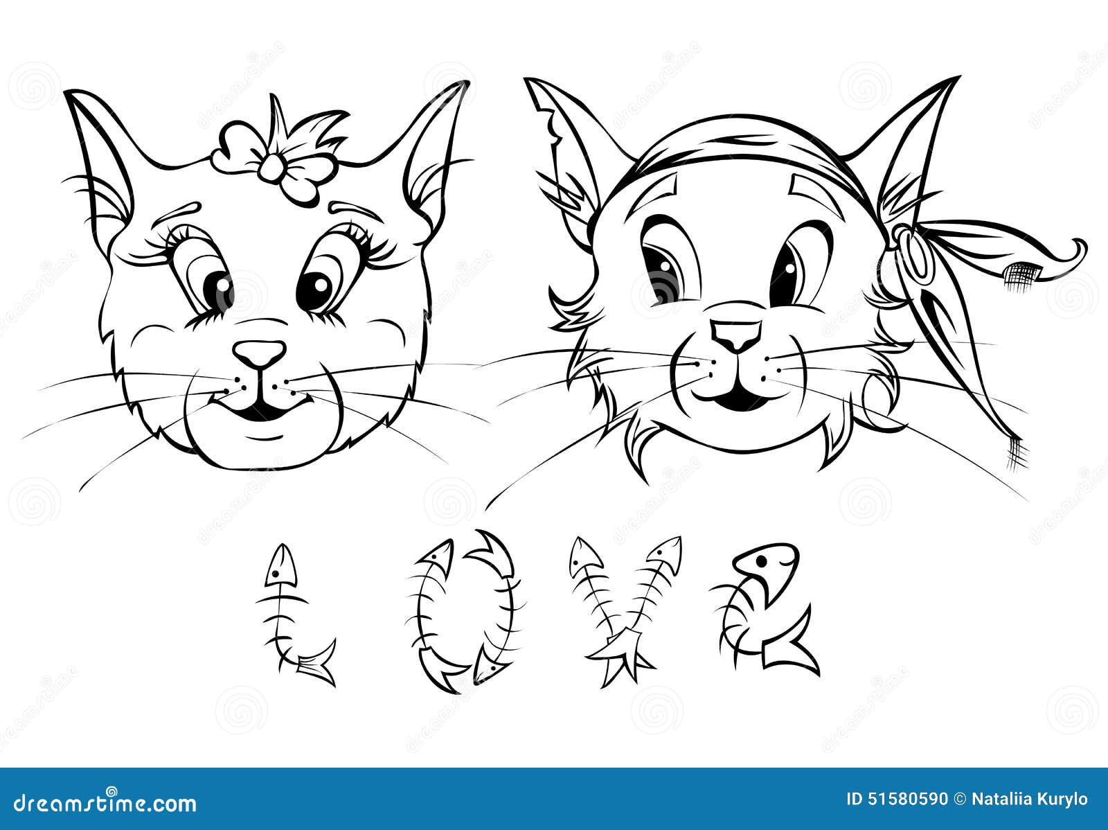 Gatto innamorato due illustrazione vettoriale. Illustrazione di animali ...